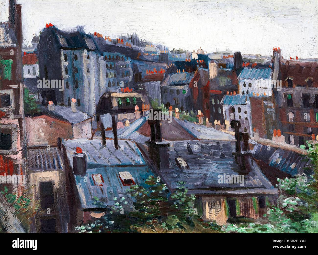 Van Gogh's perspective from his studio window, featuring swirling skies ...