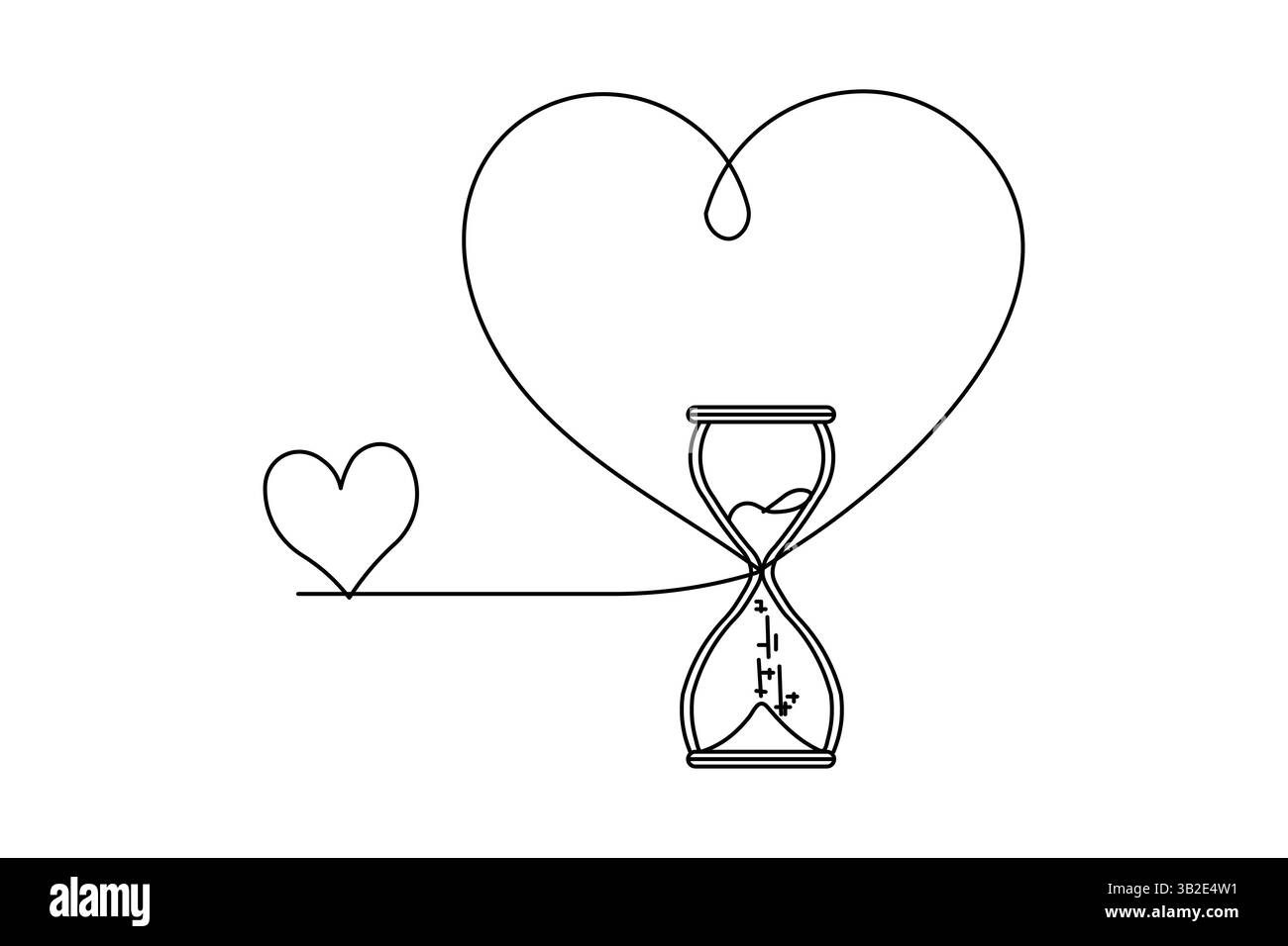 Continuous Line Drawing of Love Heart – Minimalist Vector Art Stock ...