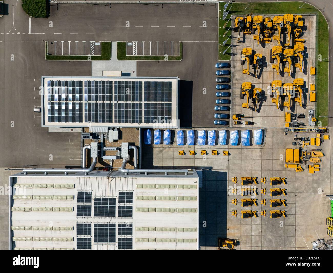 Solar powered construction machinery distribution and service center ...