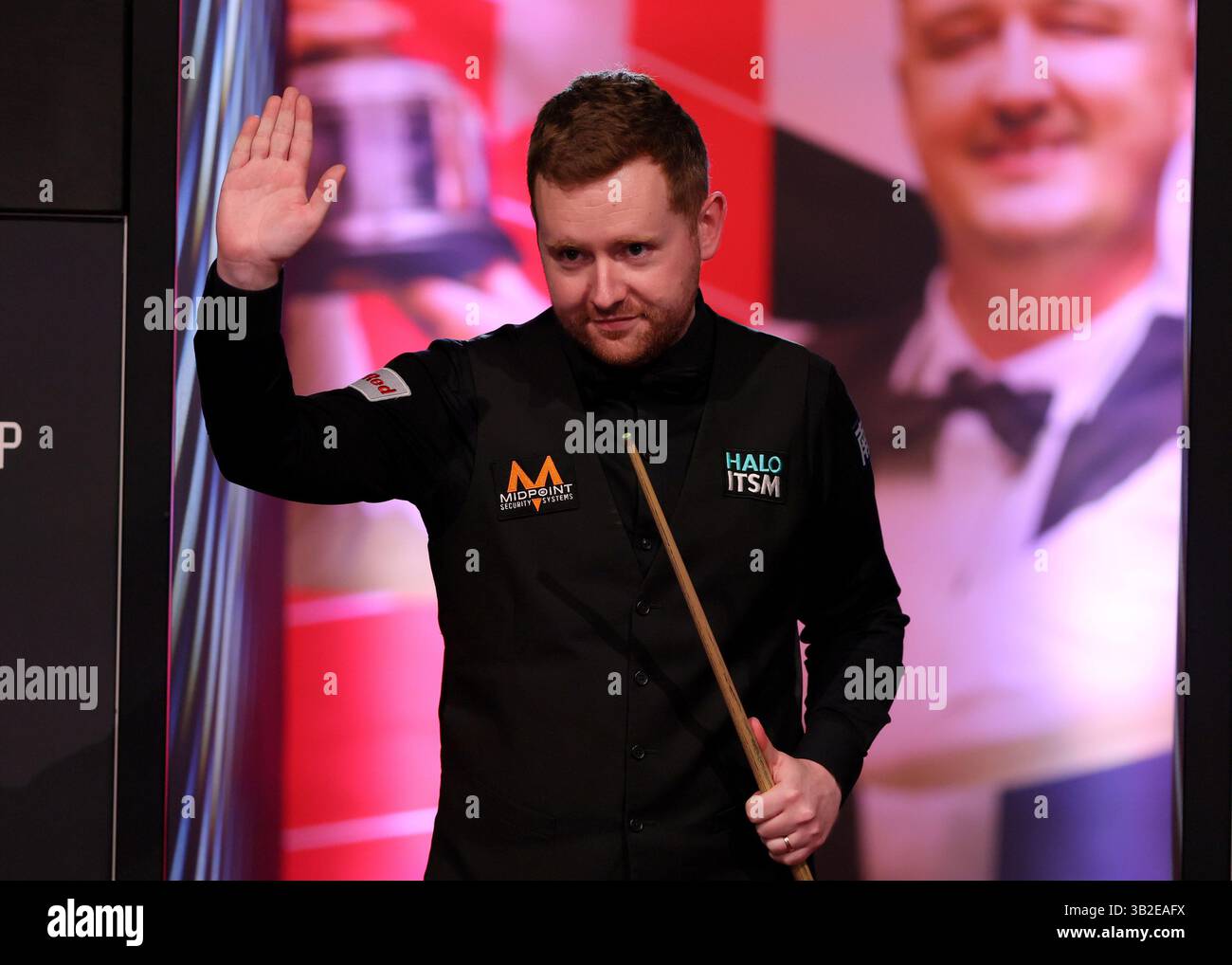Ben Woollaston before his match against Si Jiahui (not pictured) during ...
