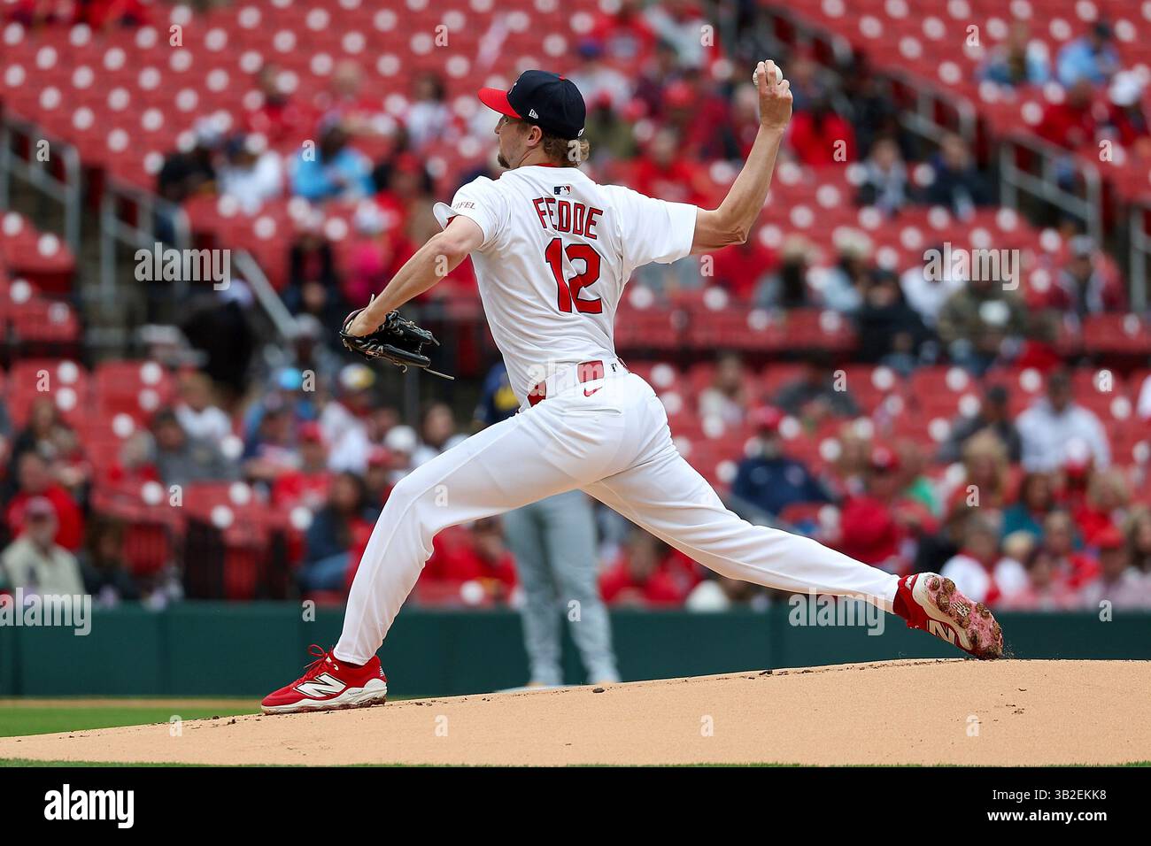 St. Louis Cardinals starting pitcher Erick Fedde throws during the ...
