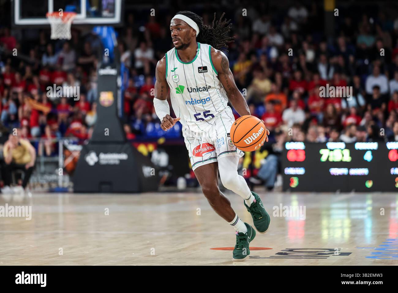 Kendrick Perry of Unicaja in action during the Liga Endesa ACB, match ...