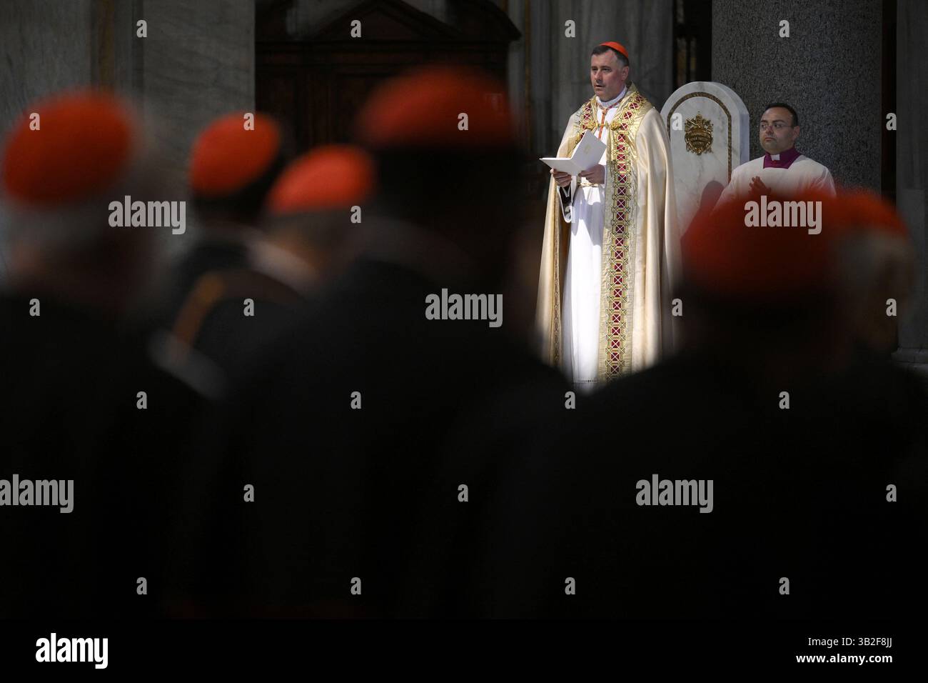 Rome, Italy. 27th Apr, 2025. Cardinals attend a celebration of the ...