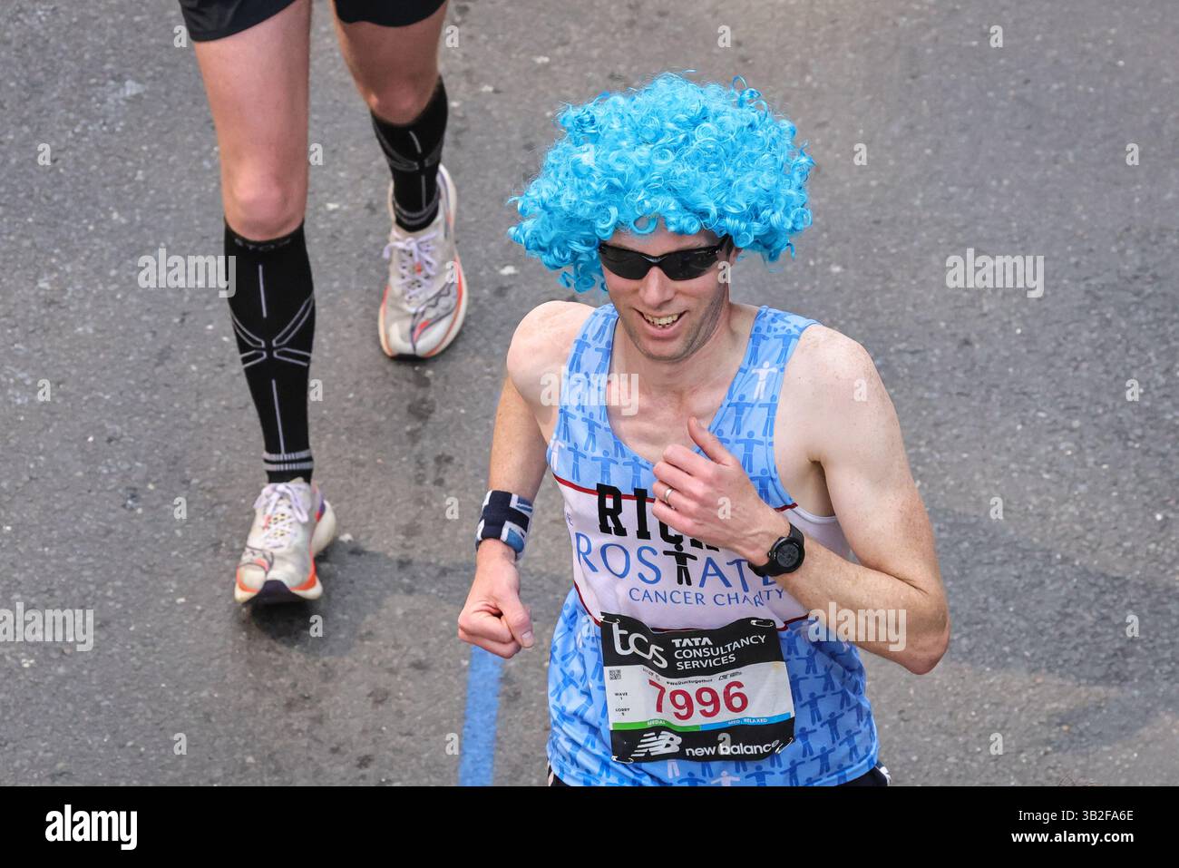 London, UK. 27th Apr, 2025. the Prostate Cancer charity. A runner for The main field, including ...
