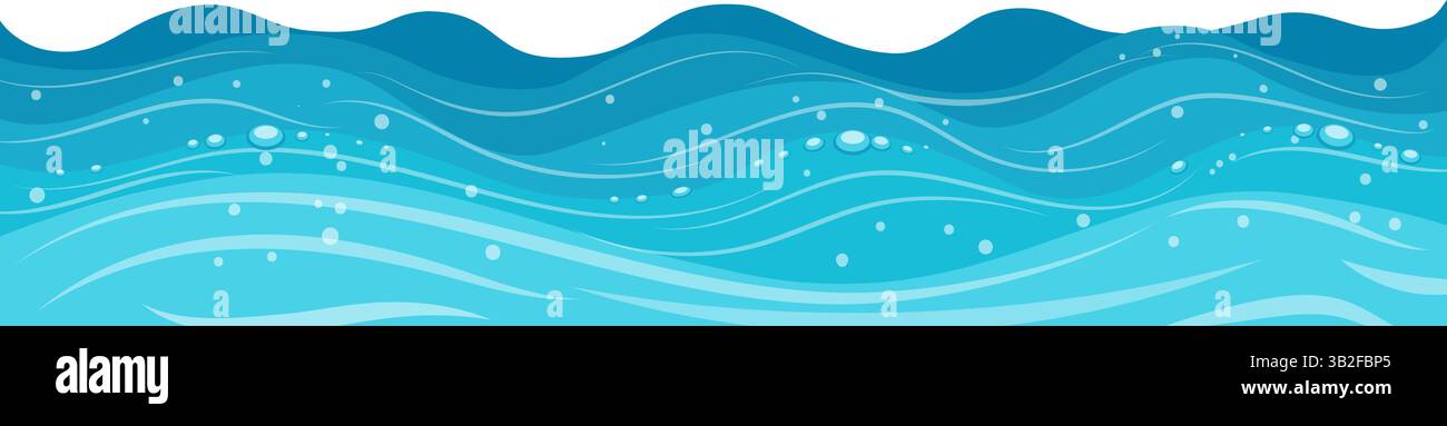 Cartoon water waves surface Stock Vector Image & Art - Alamy