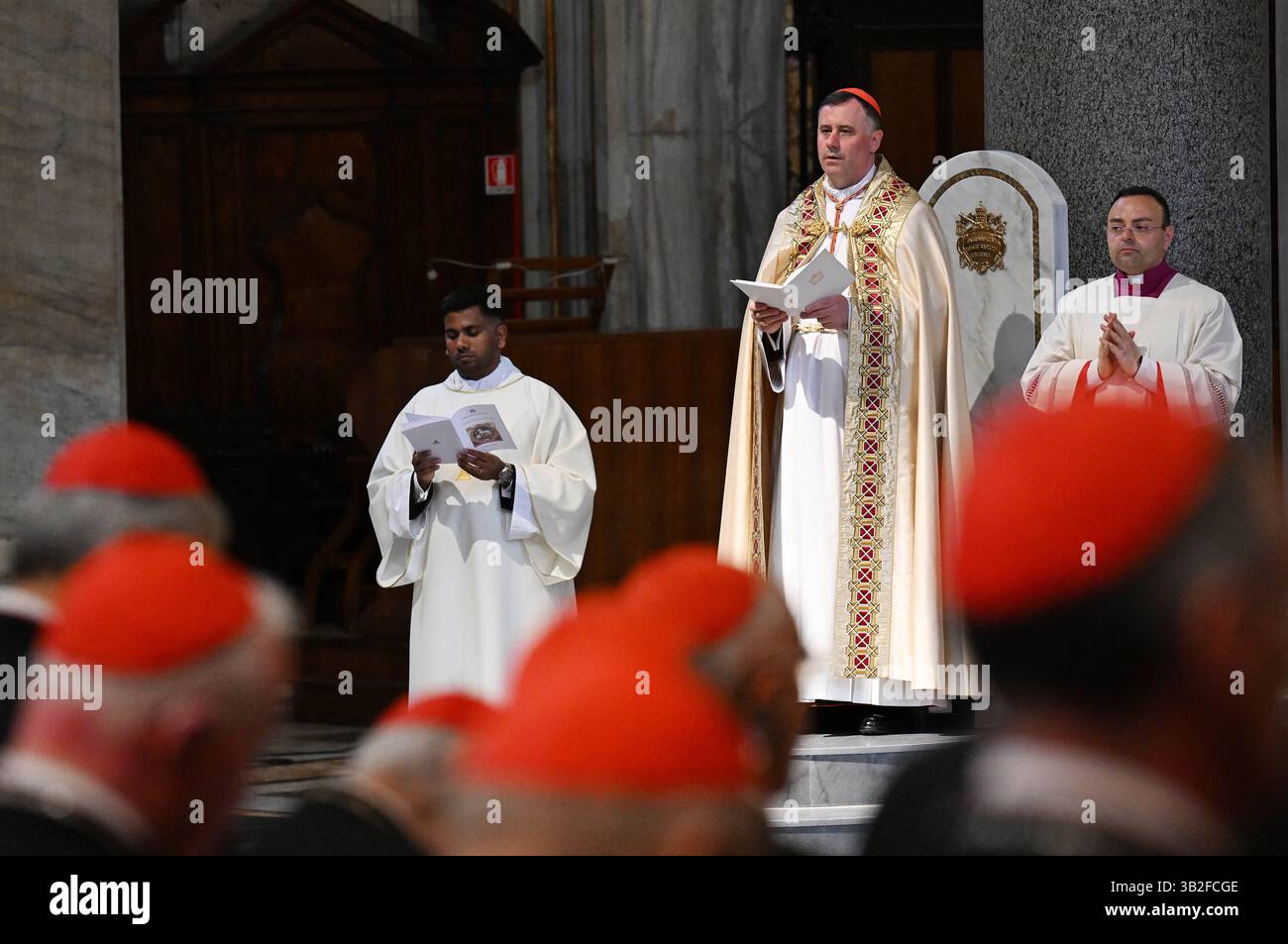 Rome, Italy. 27th Apr, 2025. Cardinals attend a celebration of the ...
