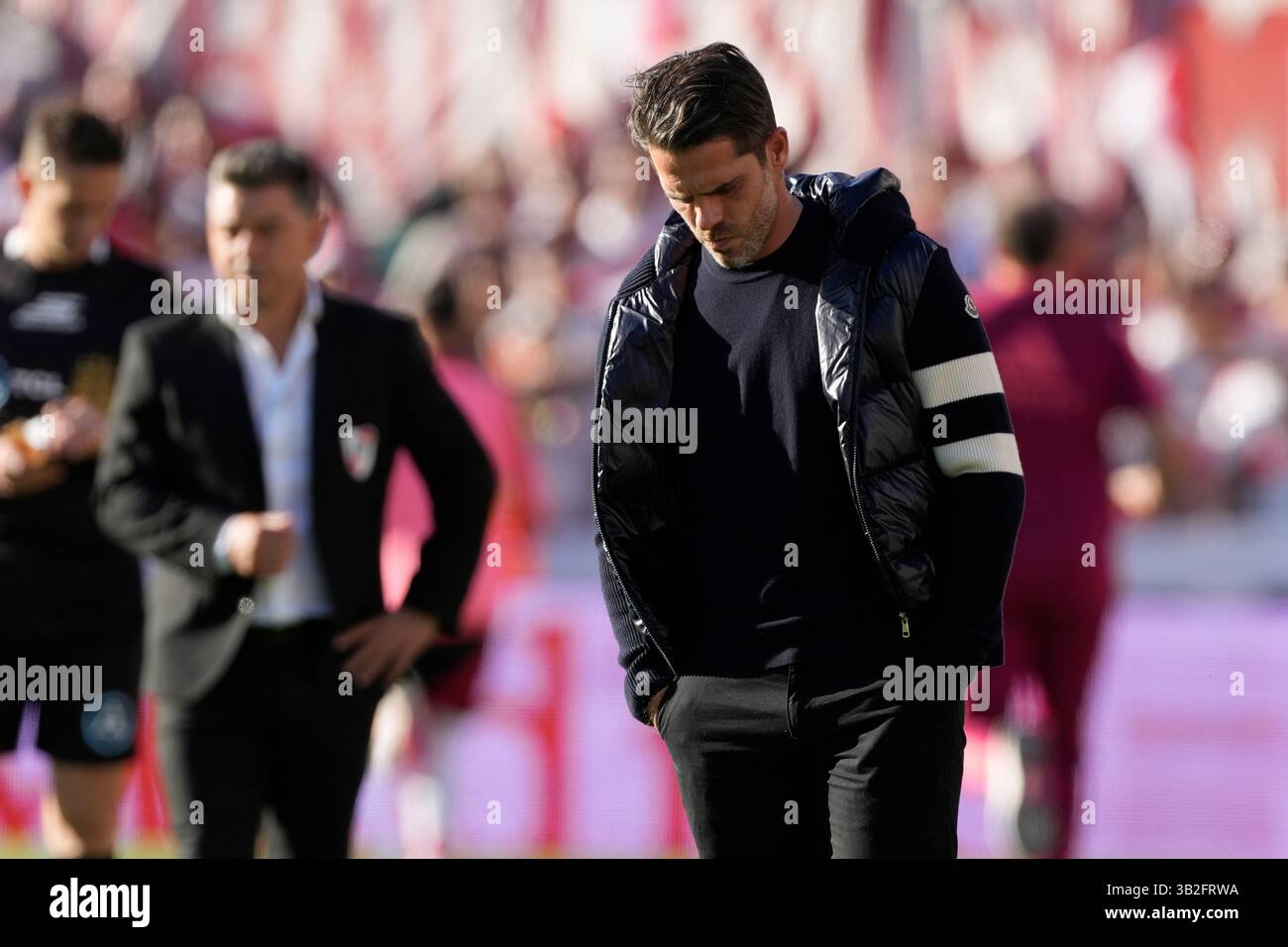 Fernando Gago, Boca Juniors' coach, reacts during a local tournament ...