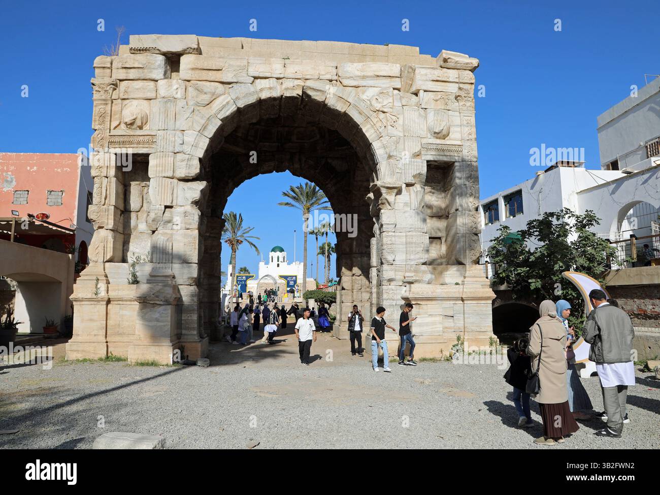Arch of Marcus Aurelius in Tripoli Stock Photo - Alamy