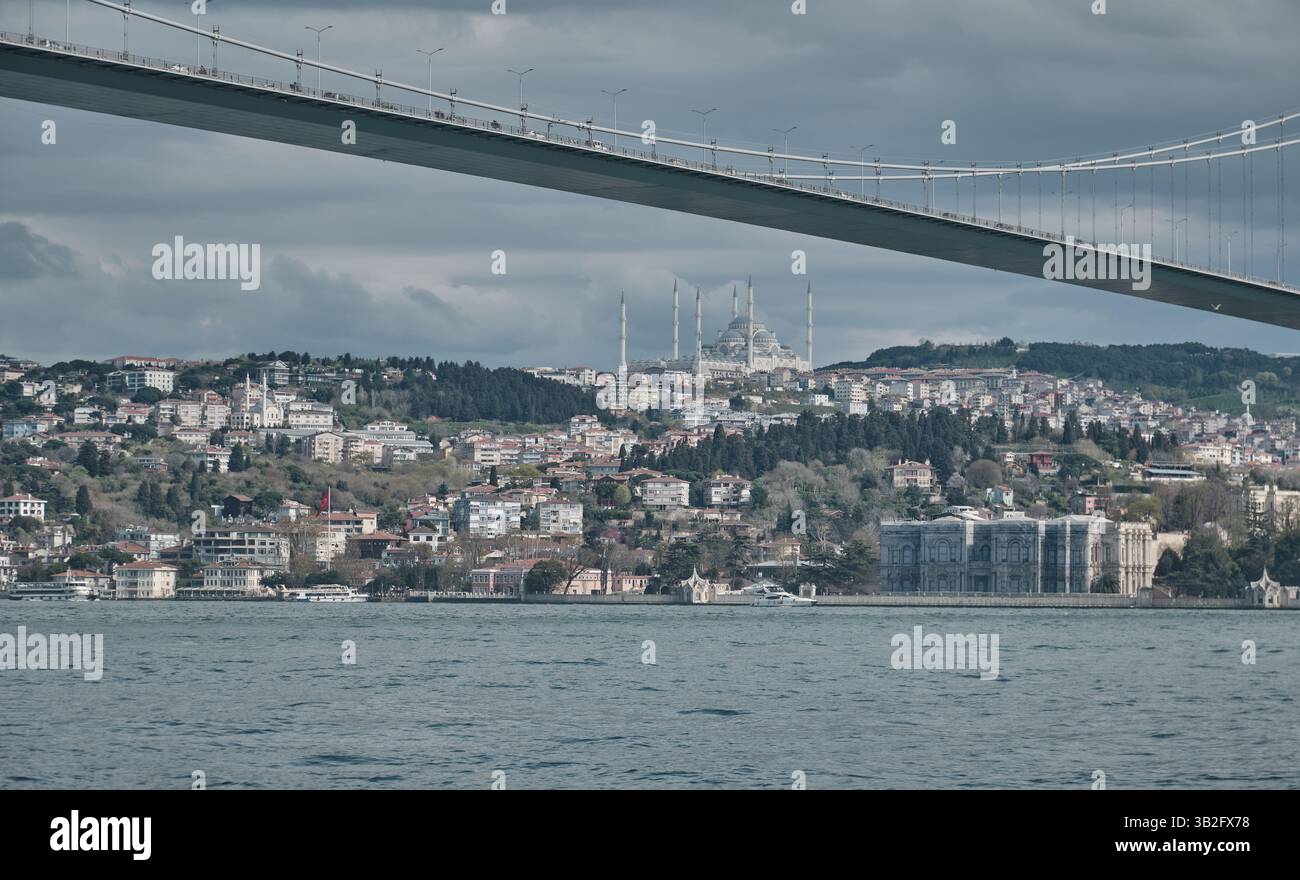 The Bosphorus Bridge , the 15 July Martyrs Bridge, A suspension bridge ...