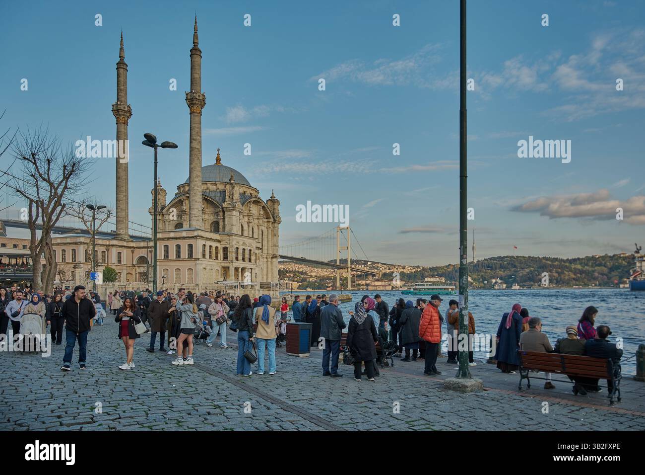 Ortaköy Mosque (Turkish: Ortaköy Camii), in Beşiktaş Istanbul, Turkey ...