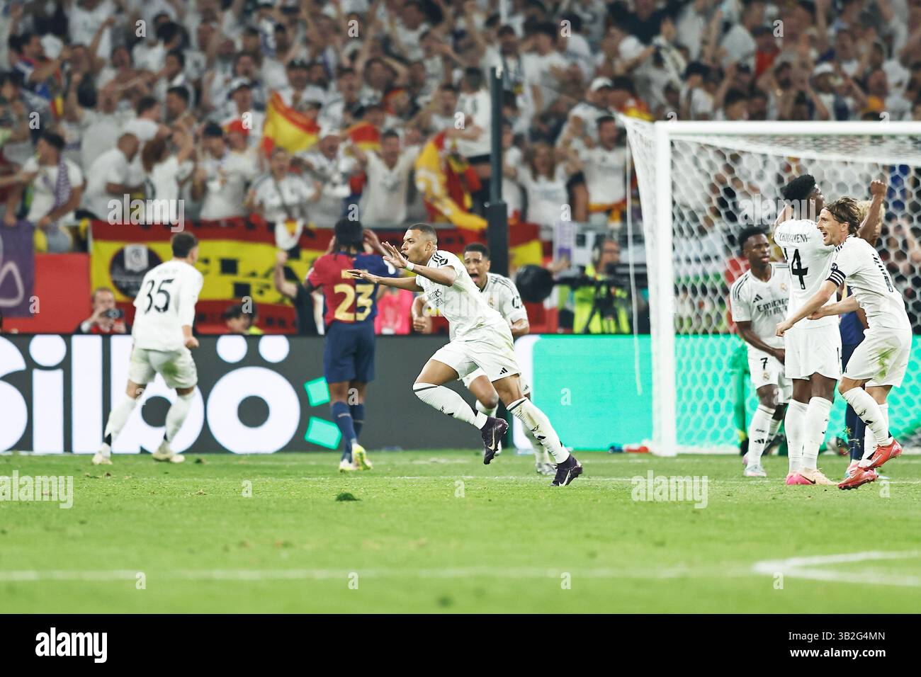 Sevilla, Spain. 27th Apr, 2025. Kylian Mbappe (Real) Football/Soccer ...