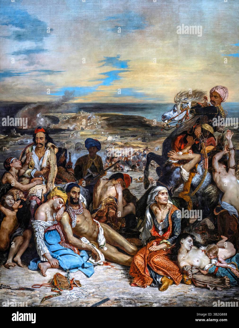 The Massacre at Chios (1824) Painting by Eugène Delacroix Scenes from ...