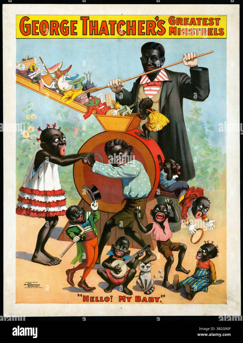 George Thatcher's Greatest Minstrels, American blackface poster for ...