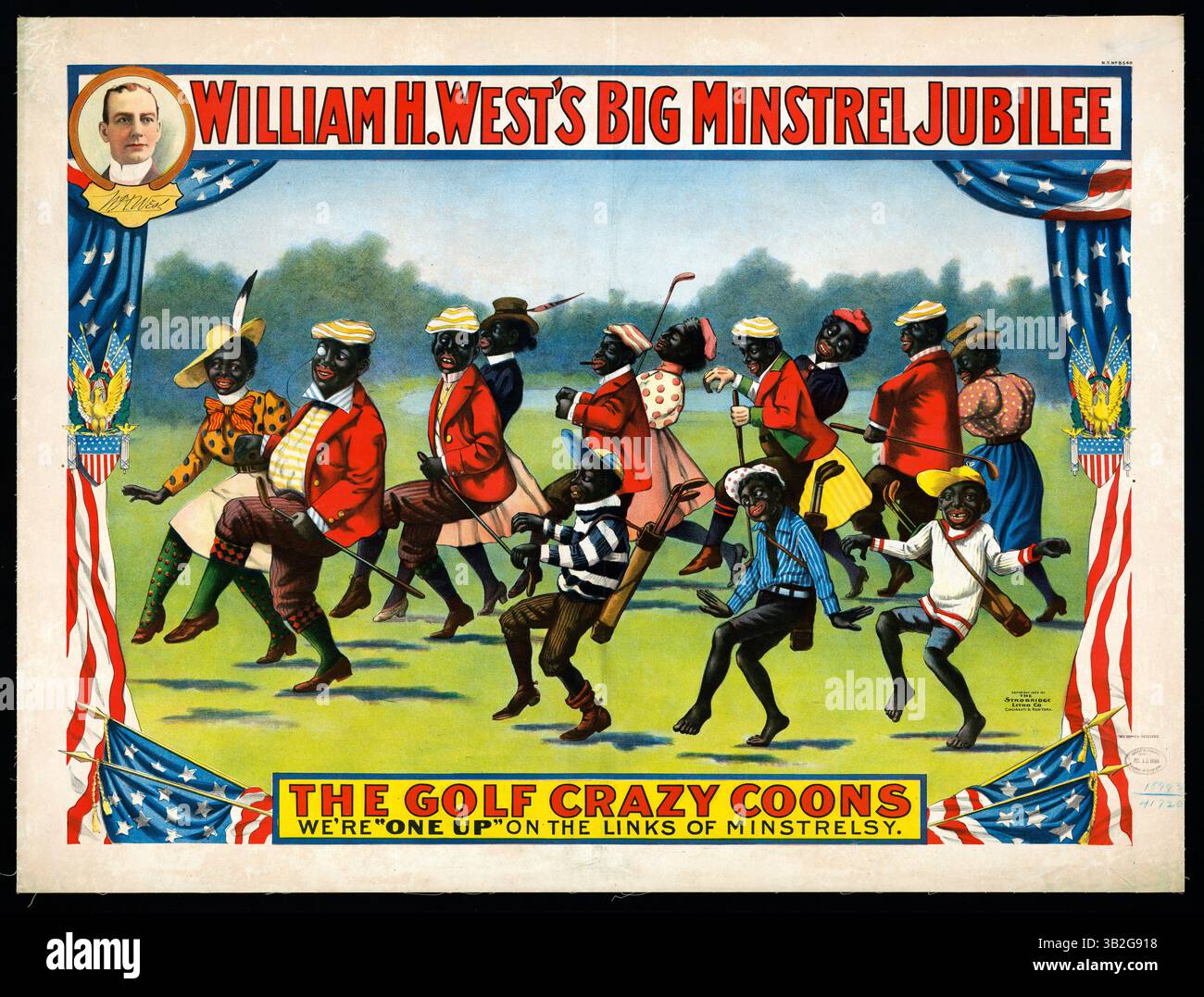 American blackface poster for William H. West Minstrel Jubilee, The ...