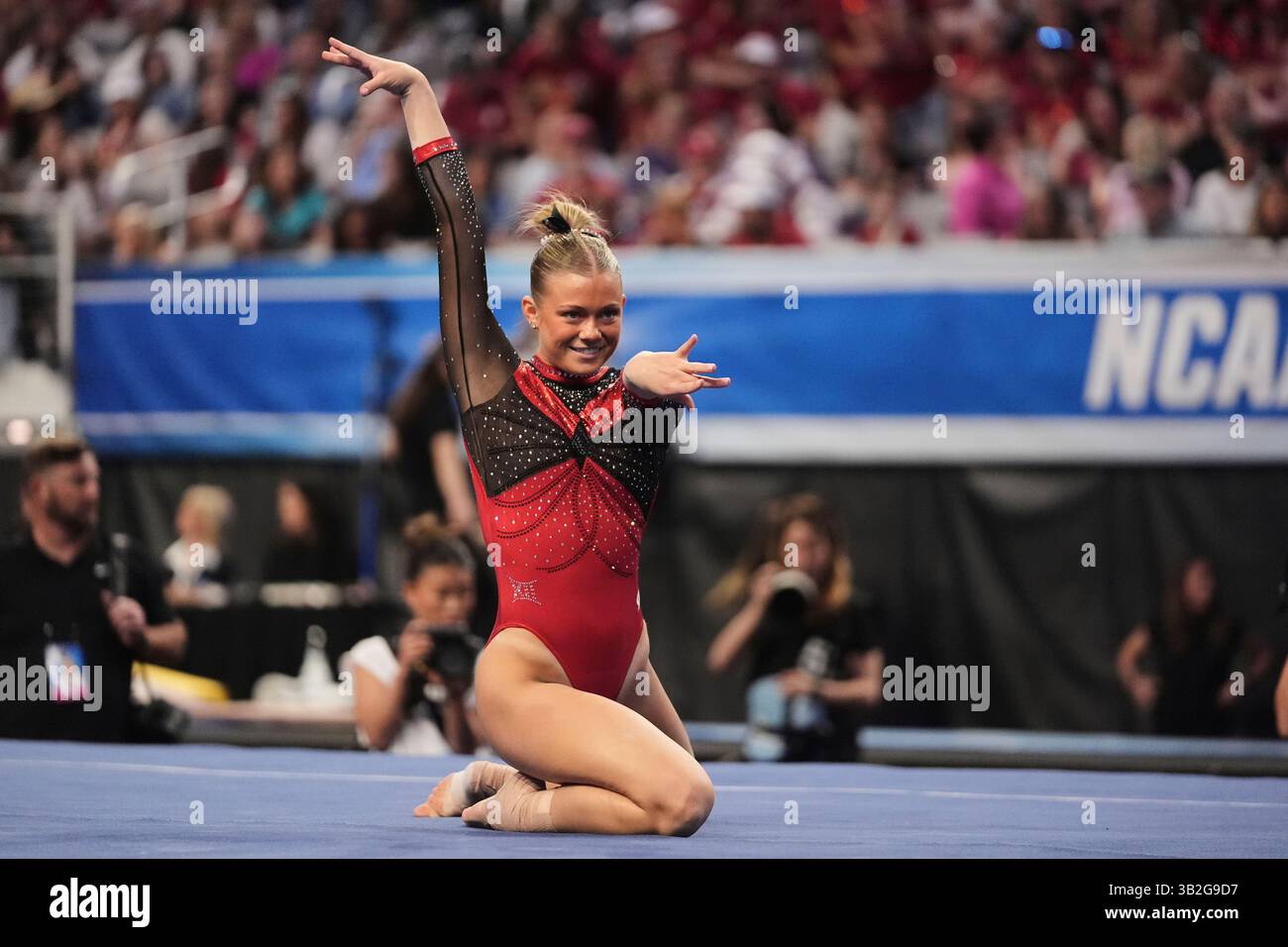 Utah's Avery Neff competes on the floor exercise during the NCAA women ...