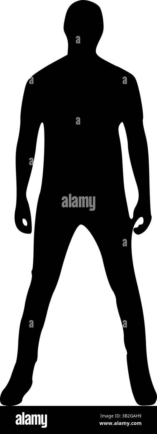 Silhouette Figure Gesture Illustration Minimal Art Design Stock Vector ...