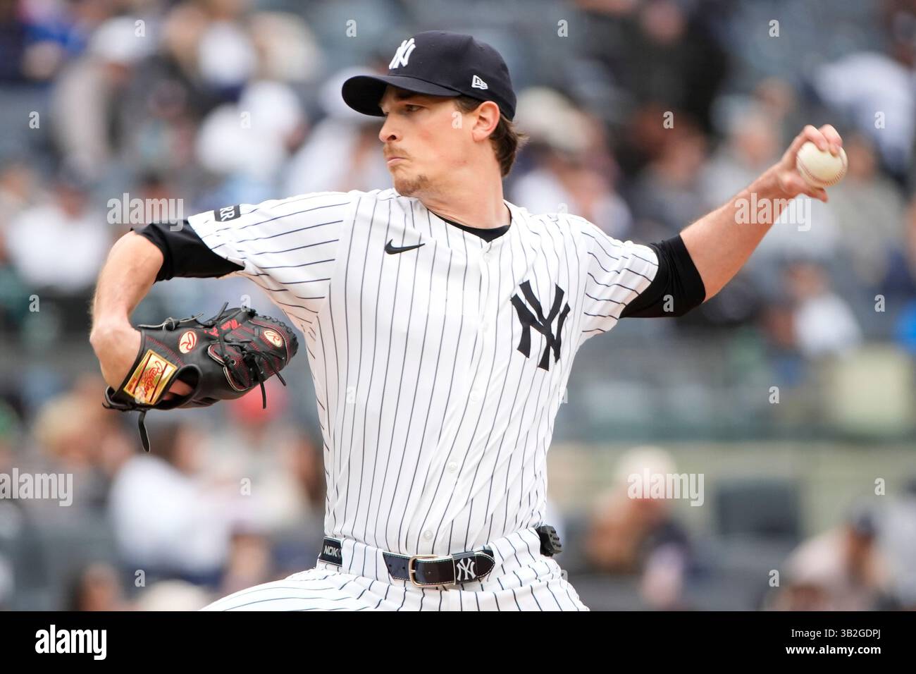 New York Yankees pitcher Max Fried throws during during the first ...