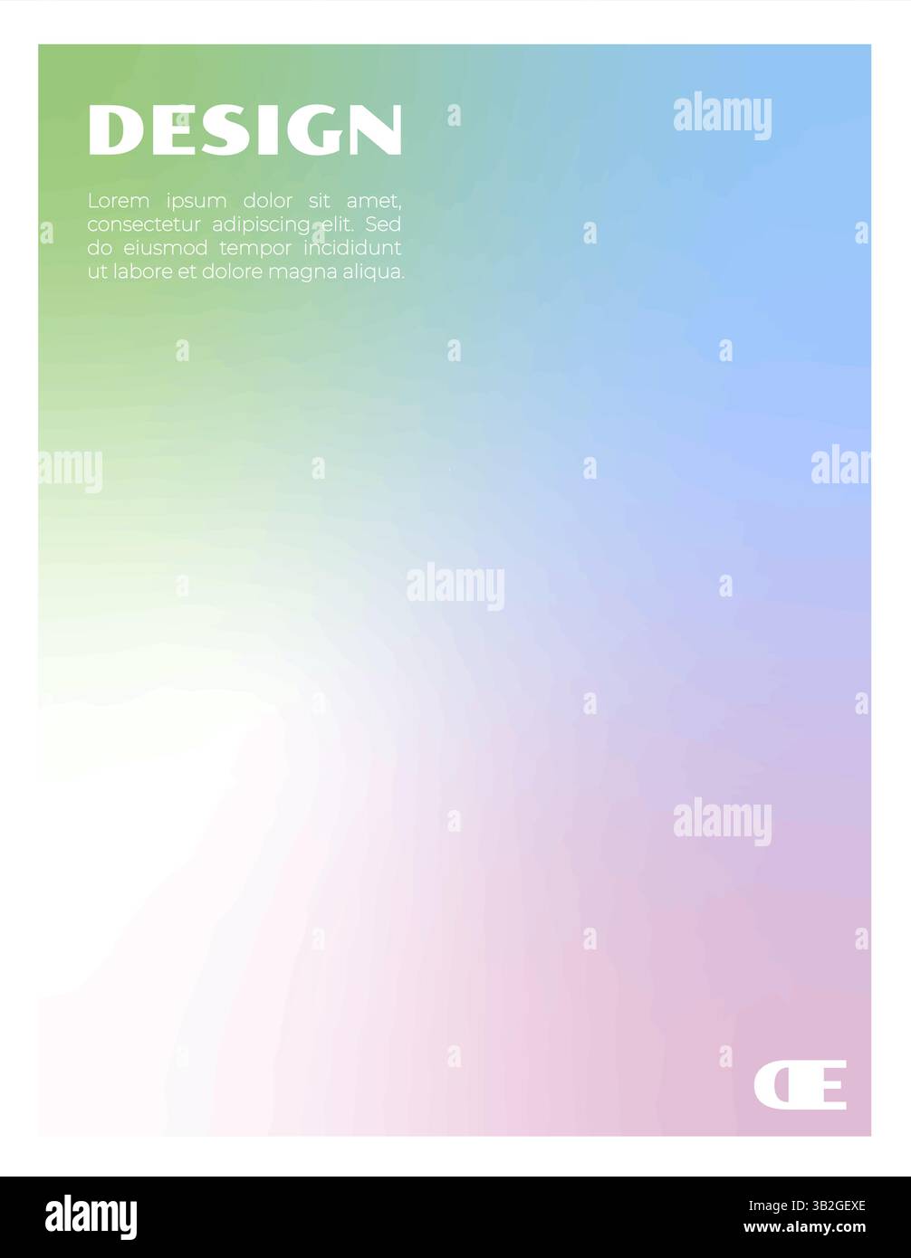 Abstract pastel gradient design poster. Vector illustration Stock ...