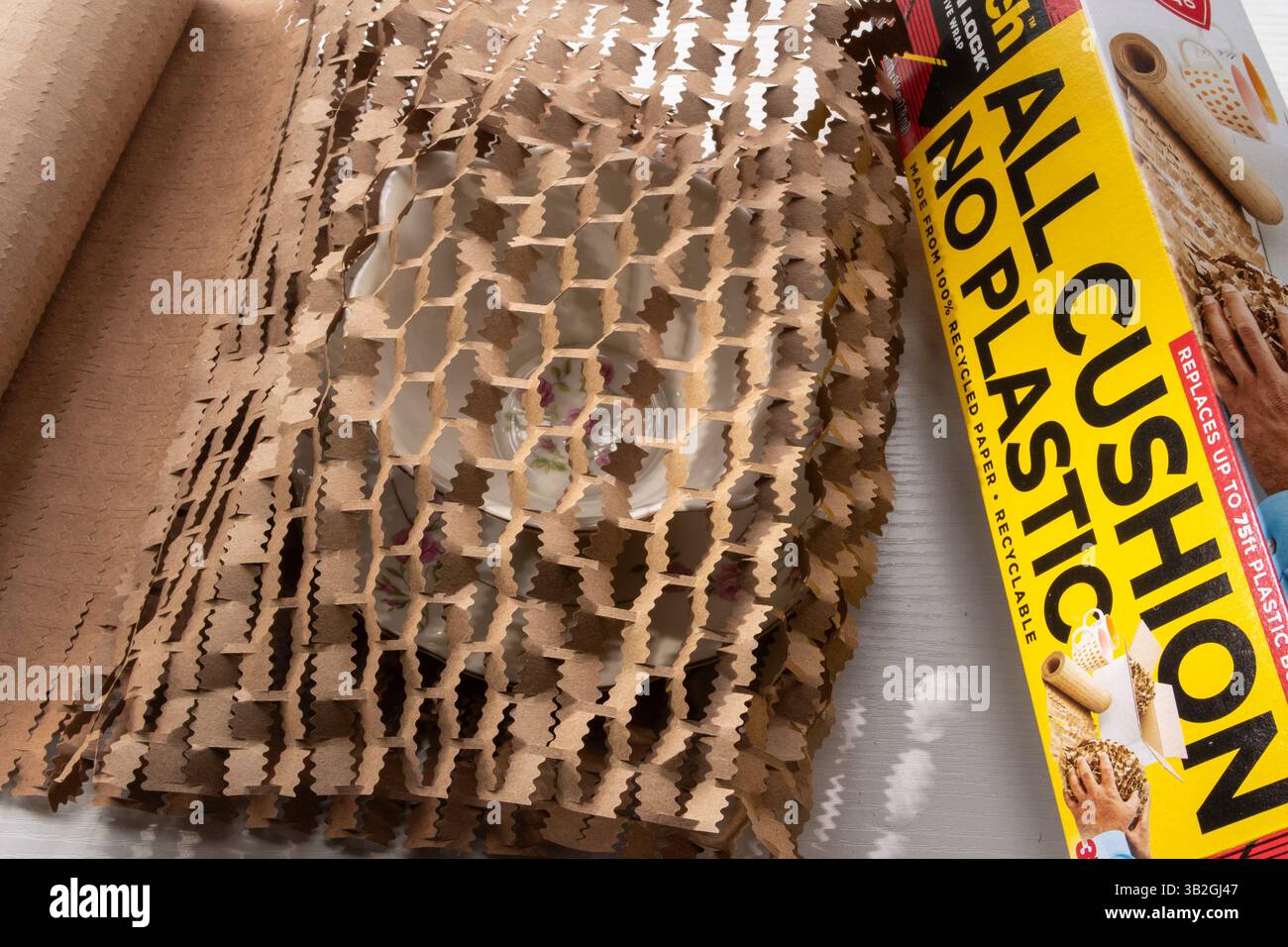 Scotch brand packing paper, "All Cushion No Plastic" is a recyclable ...