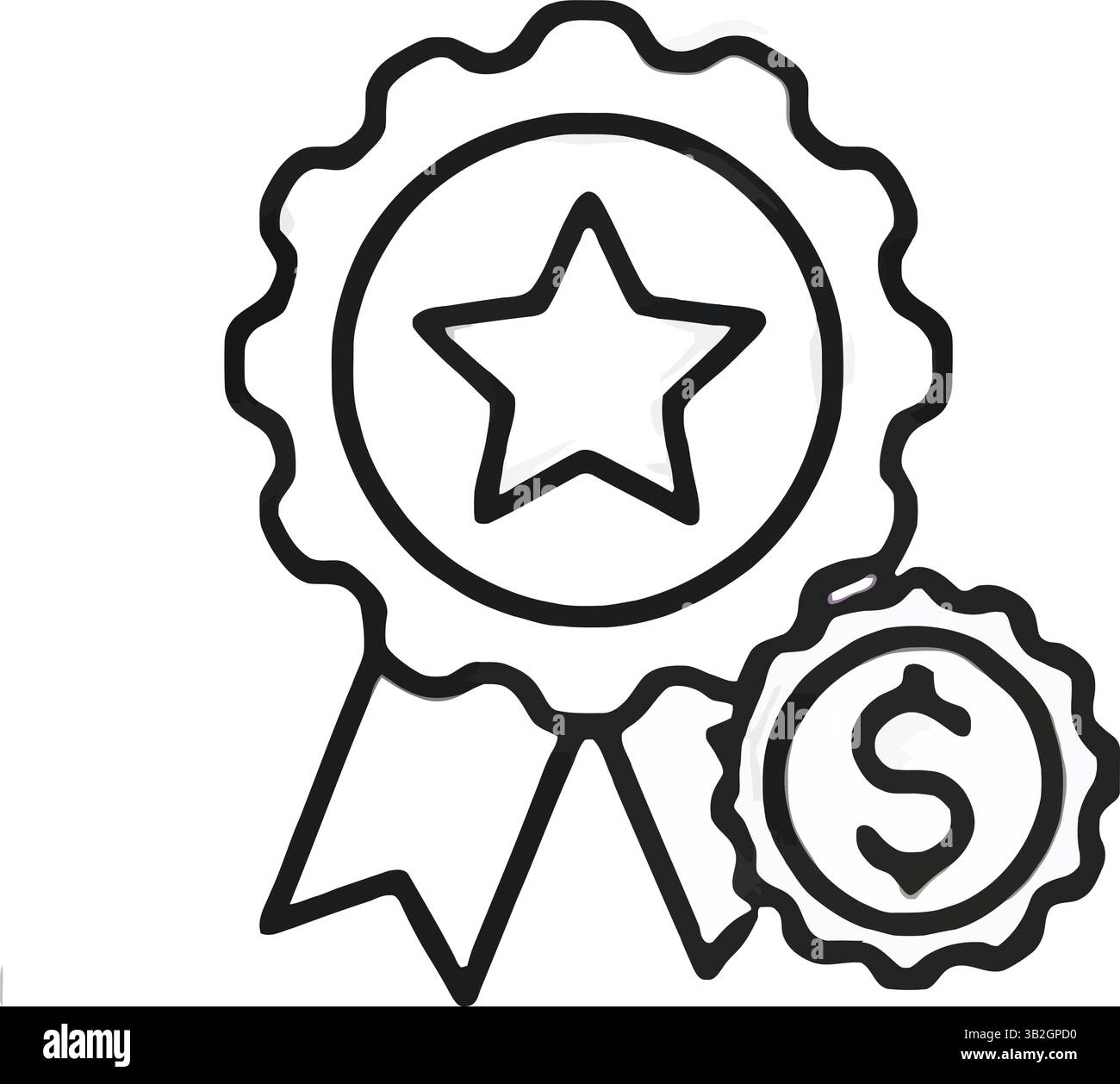 Award Ribbon Icon – Symbol of Achievement and Recognition Stock Vector ...