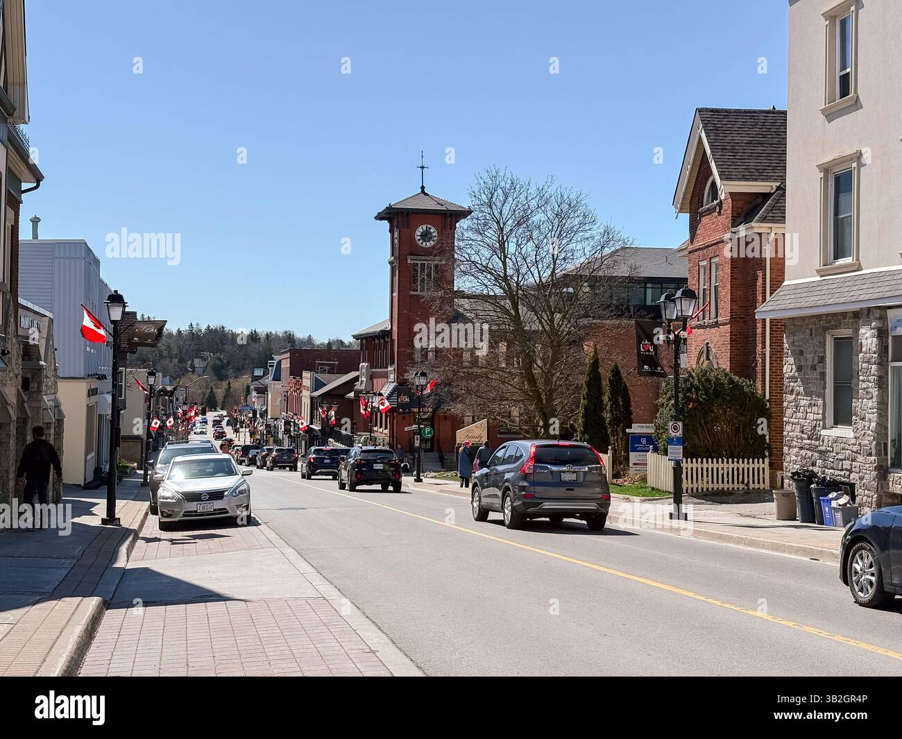 View of the Main Street in Newmarket, Ontario, Canada, featuring ...