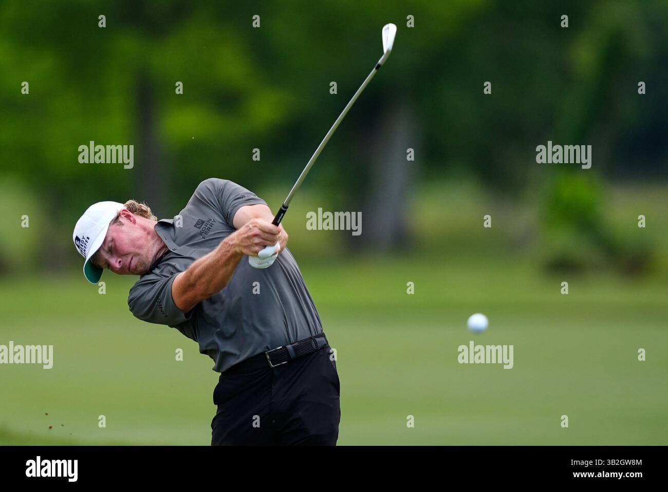 Frankie Capan III hits on the 2nd fairway during the final round of the ...