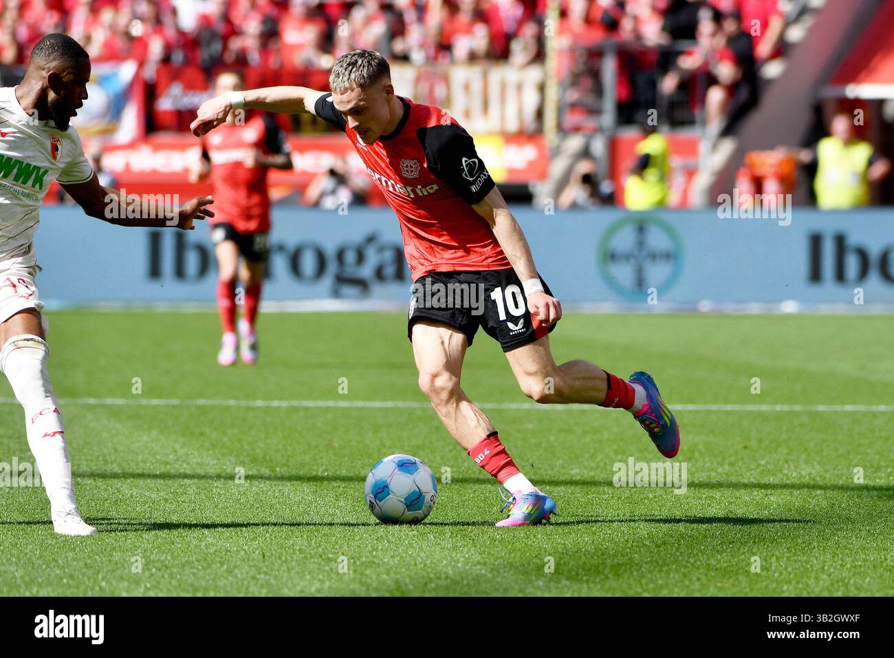 Fussball; Spieltag 31; 1. Bundesliga; Saison 2024/2025; Bayer Leverkusen gegen FC Augsburg am 26 ...