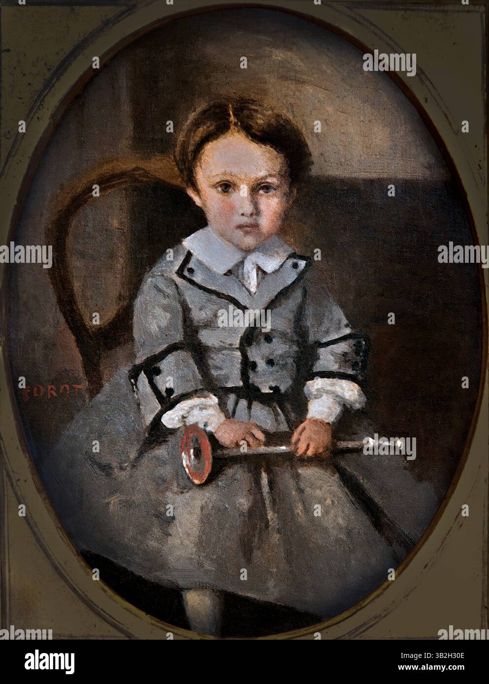 Maurice Robert as a Child by Jean-Baptiste Camille Corot 1796-1875 ...