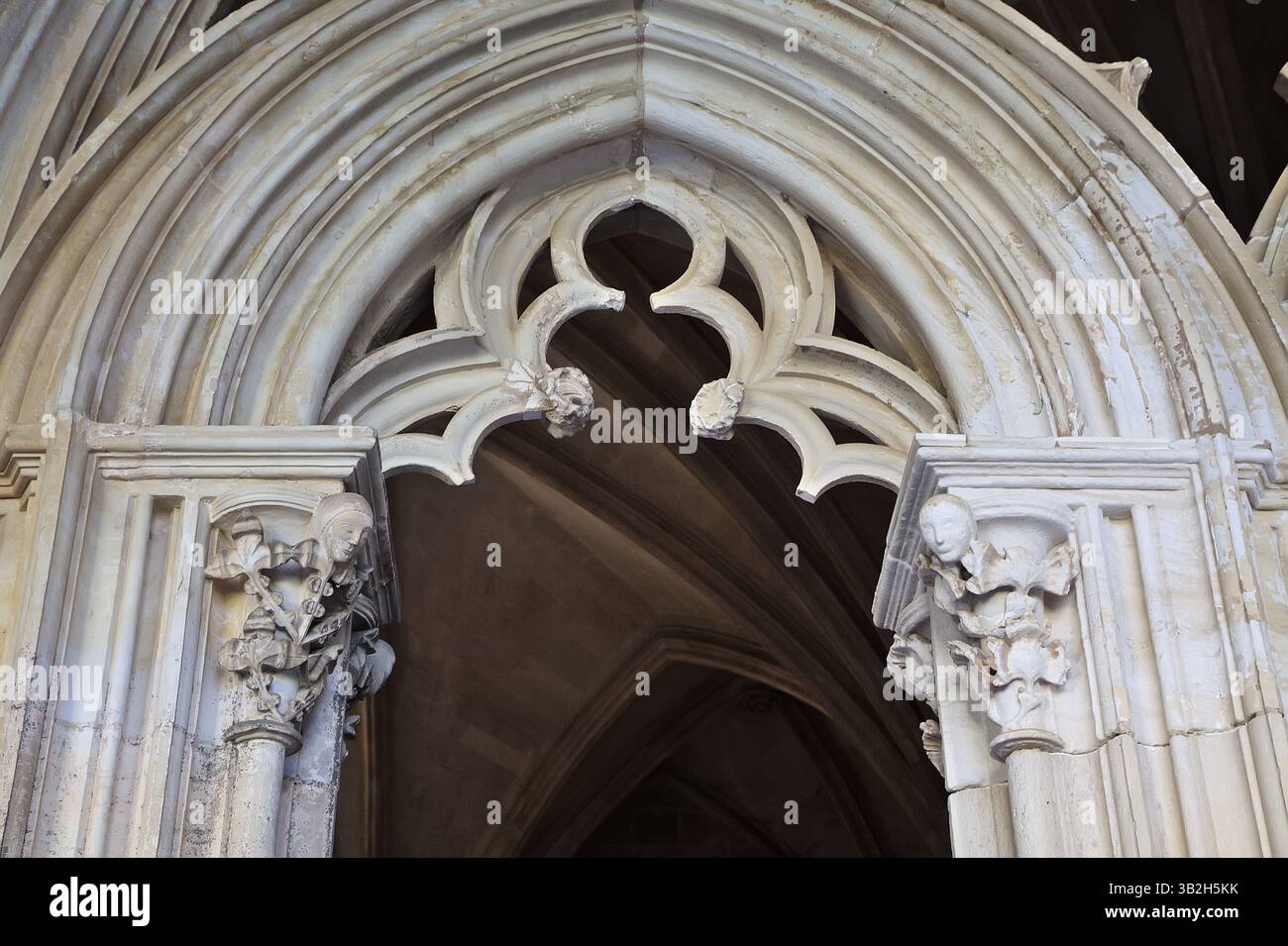 Gothic architecture highlights intricate stone carvings and arches at ...