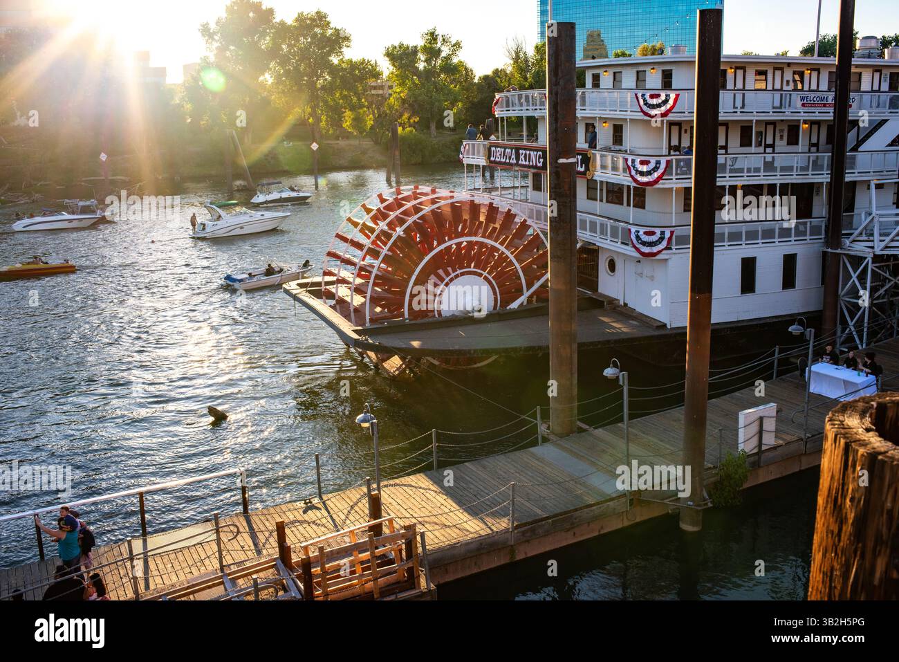 The historic Old Sacramento Waterfront, Sacramento, California Stock ...