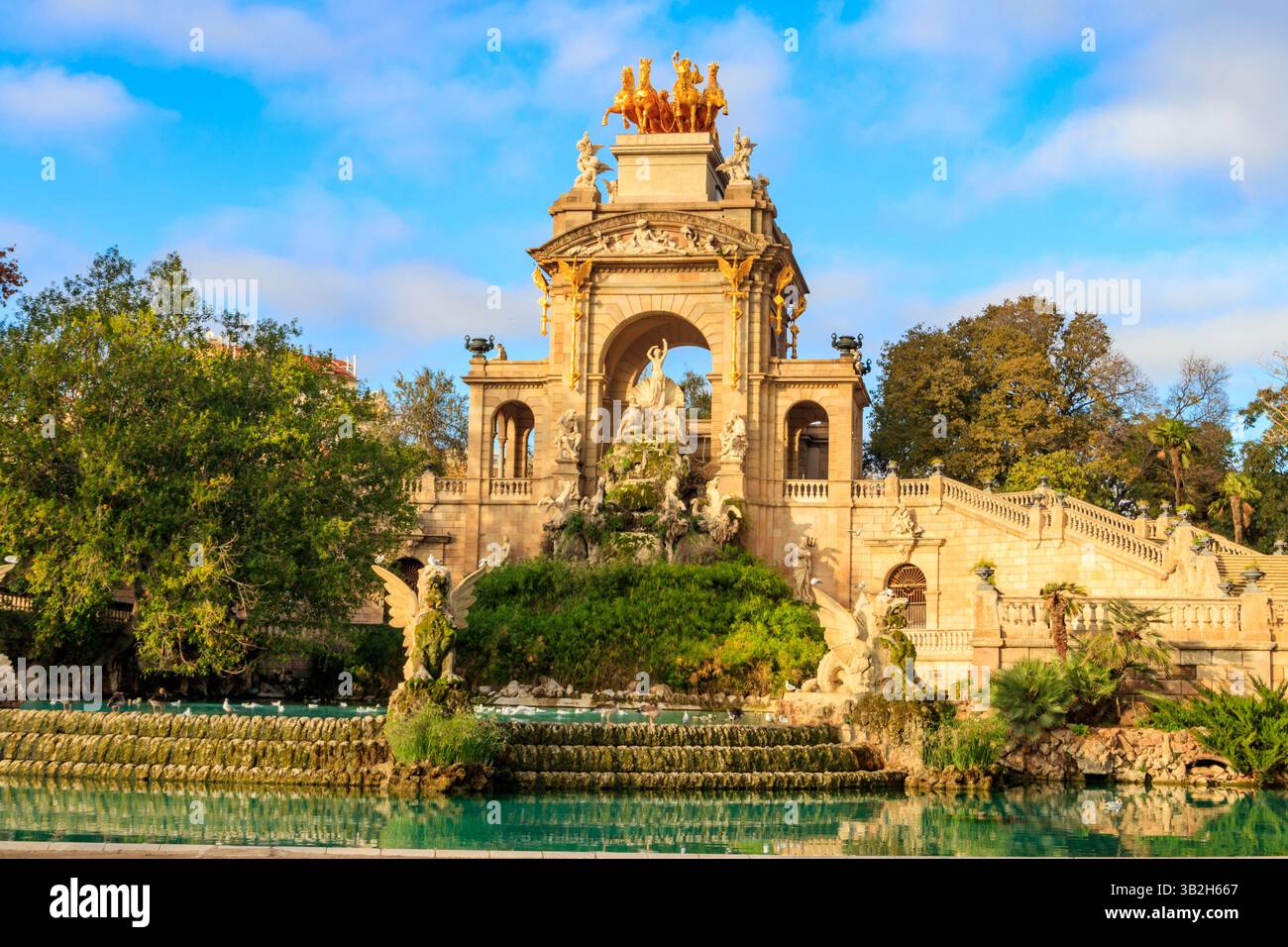 Cascada Monumental fountain in Ciutadella park in Barcelona, Spain ...