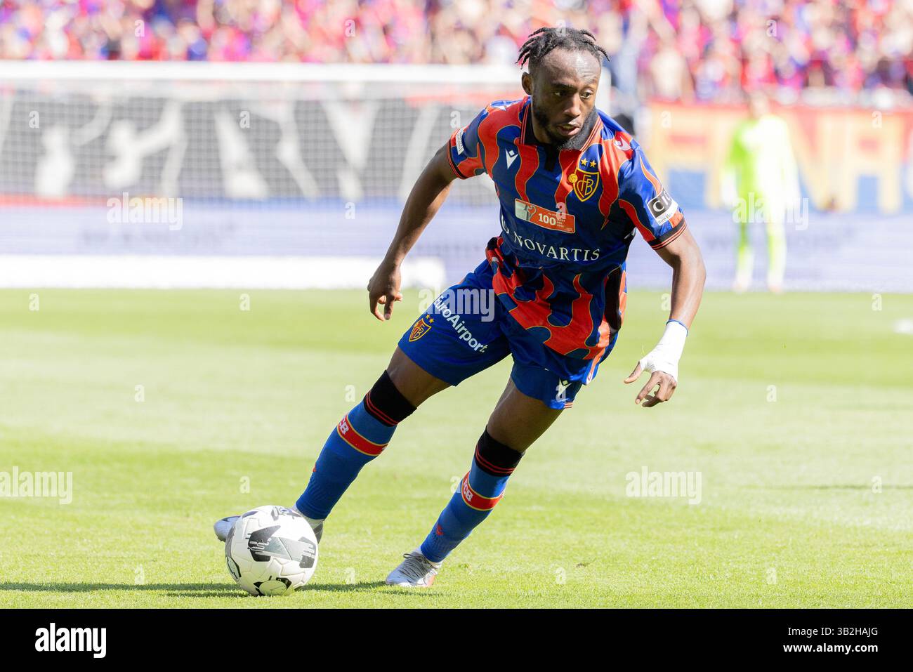 Basel, Switzerland, April 27st 2025: Benie Traore (11 Basel) during the ...