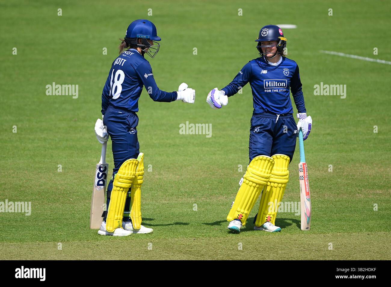 Southampton, UK, 27 April 2025. Charli Knott (left)and Ella McCaughan ...