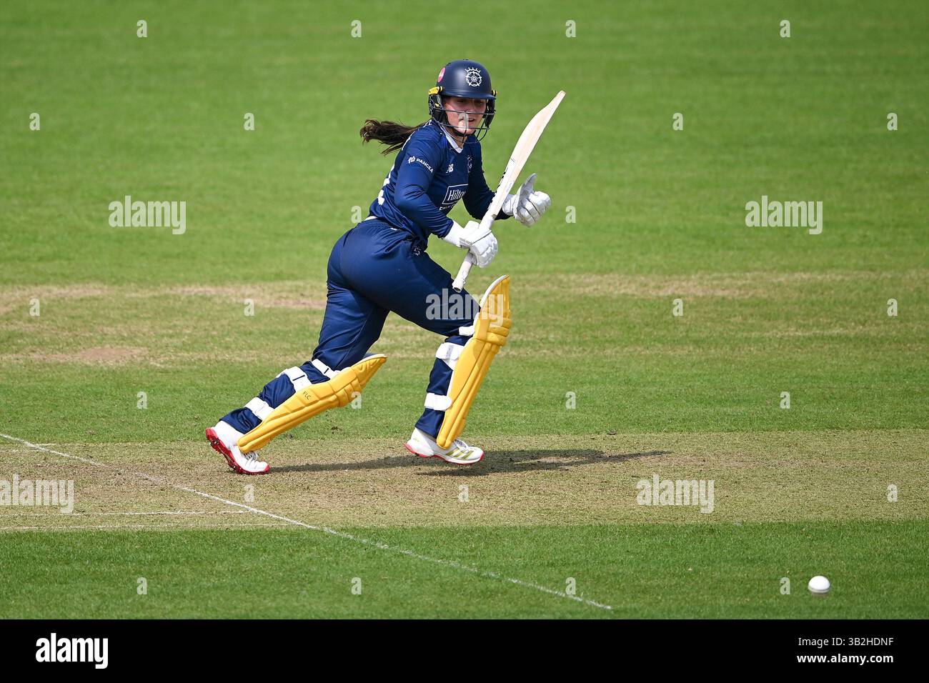 Southampton, UK, 27 April 2025. Abi Norgrove of Hampshire batting ...
