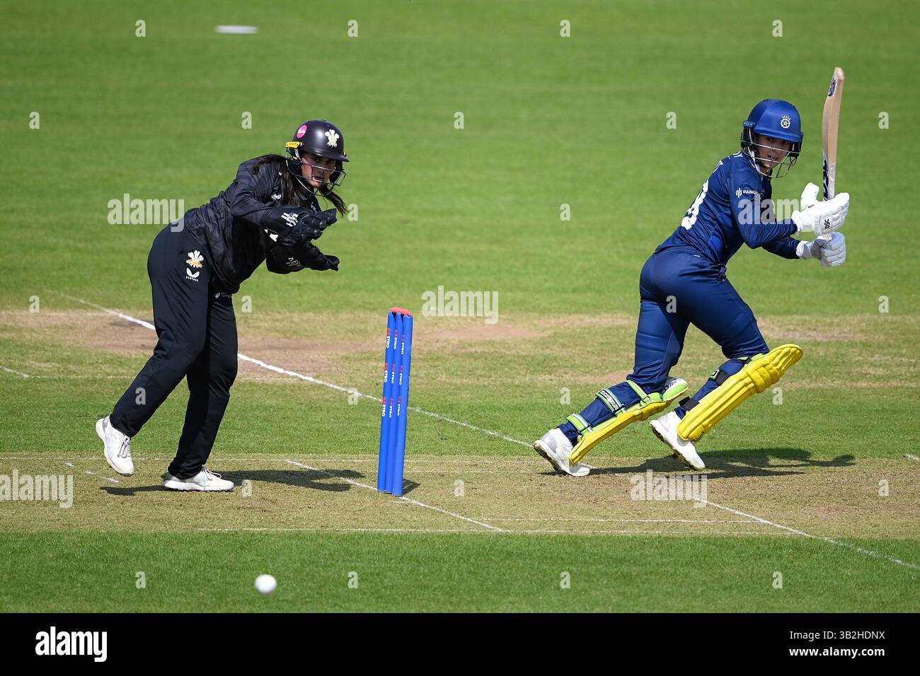 Southampton, UK, 27 April 2025. Charli Knott of Hampshire batting ...