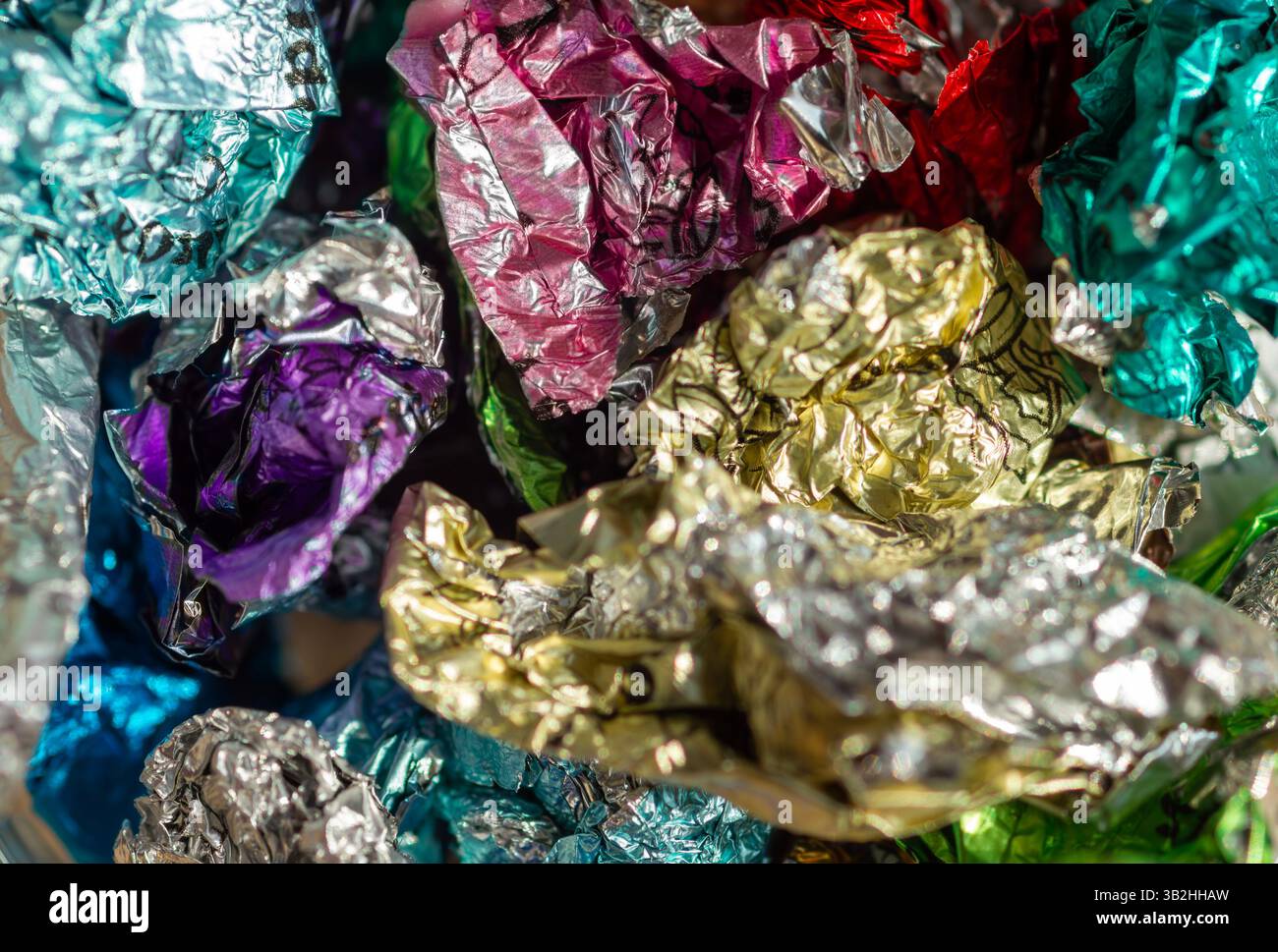 aluminium foil chocolate wrappers Stock Photo - Alamy