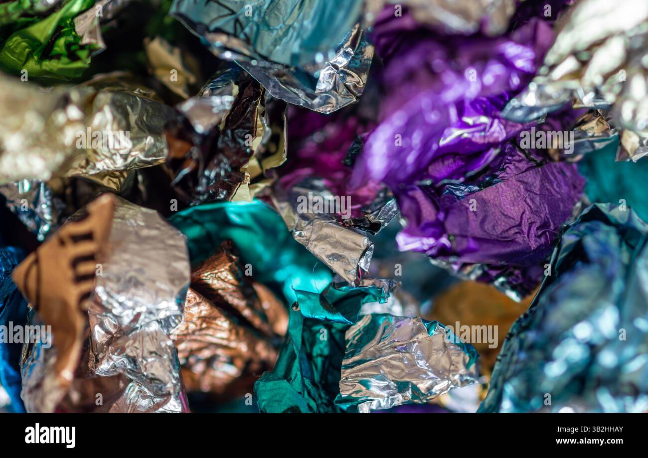 aluminium foil chocolate wrappers Stock Photo - Alamy