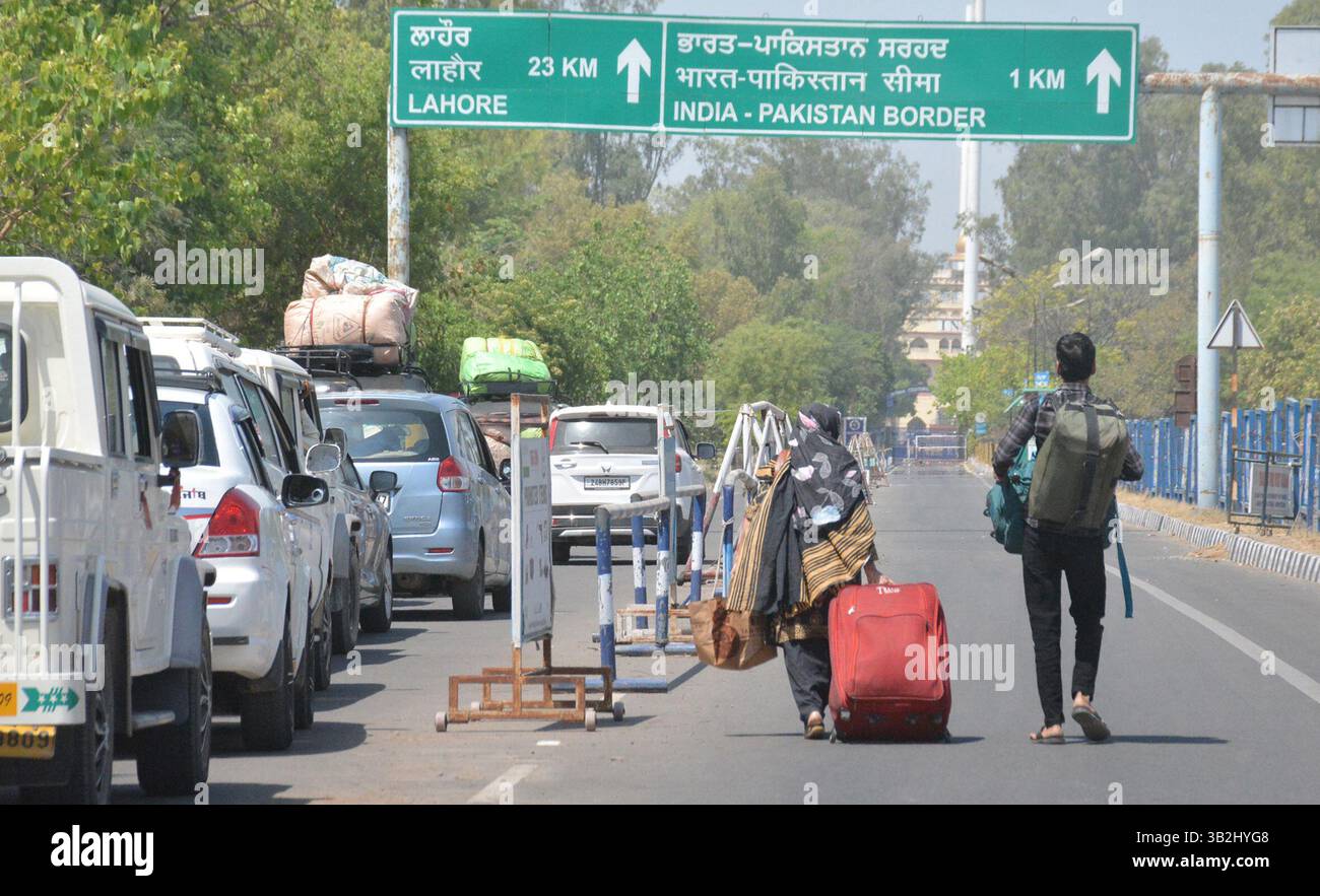 AMRITSAR, INDIA - APRIL 27: Pakistani National On the way to Pakistan ...