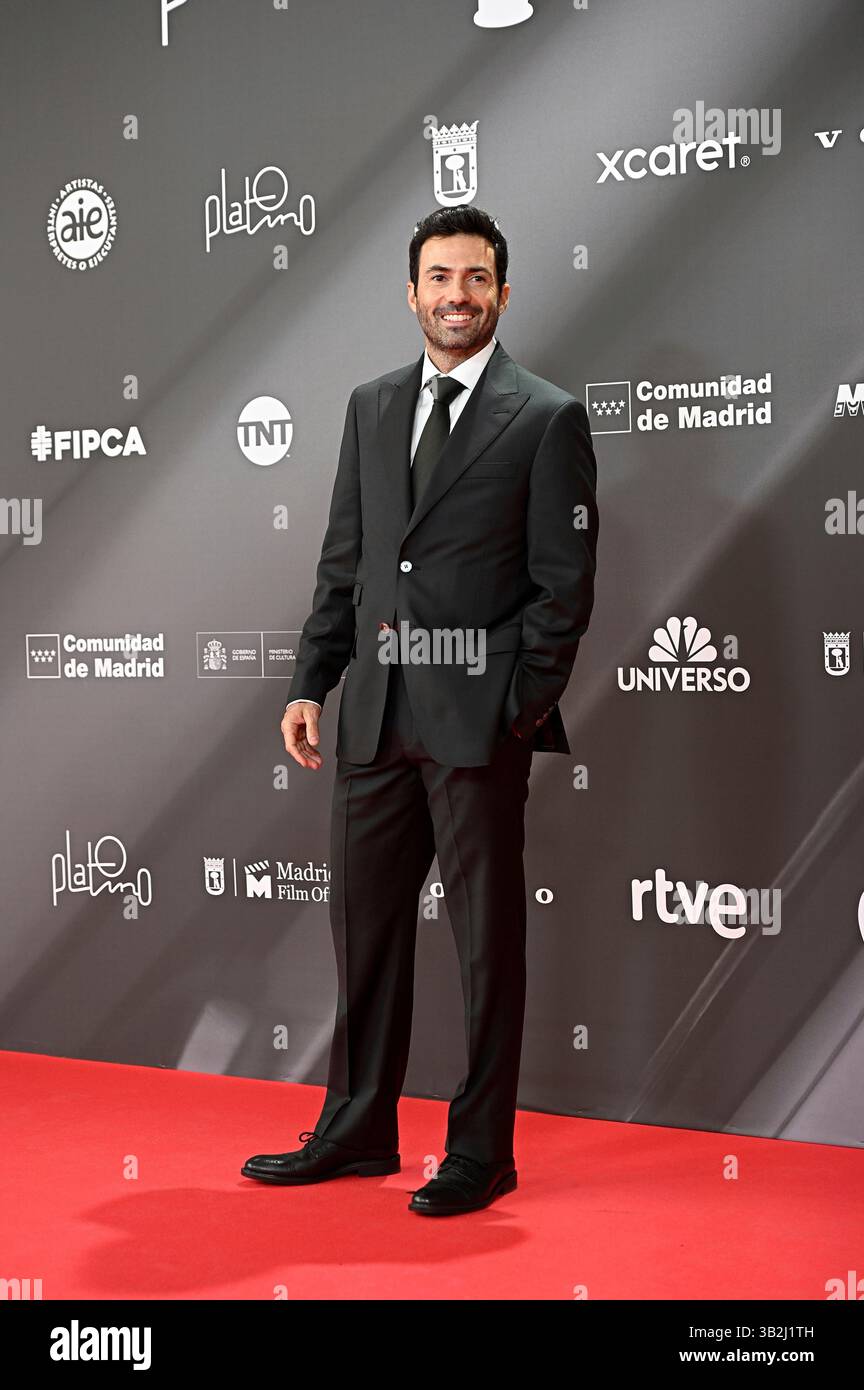 Pablo Cruz on the red carpet of the PLATINO Awards of Ibero-American ...