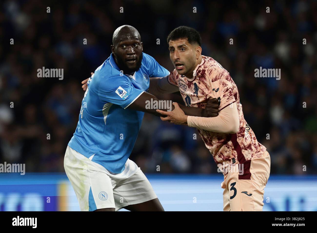 Napoli's Romelu Lukaku, left, and Torino's Guillermo Maripan scuffle ...