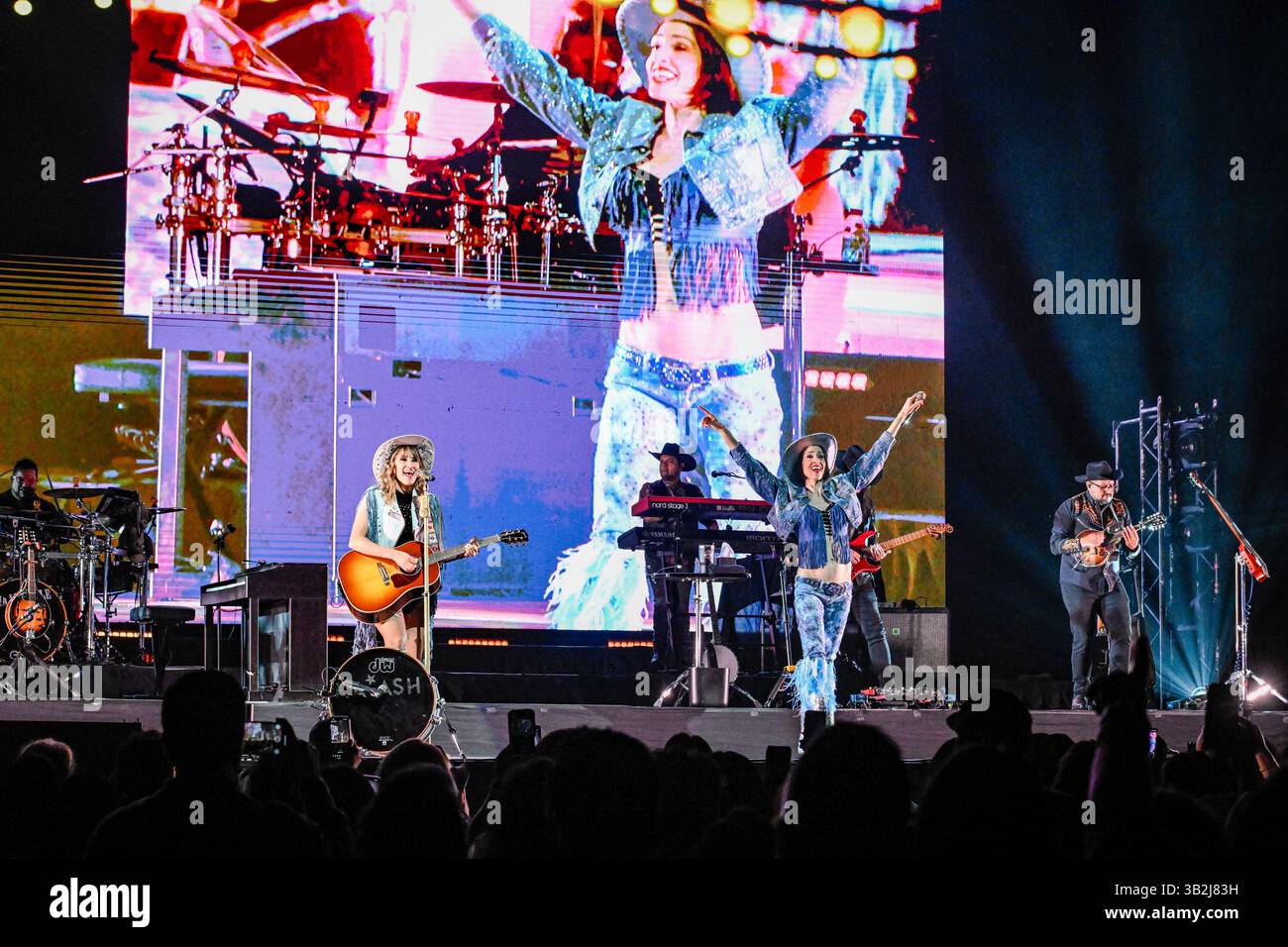 Hanna Nicole and Ashley Grace of Ha-Ash/Ha*Ash perform onstage at ...
