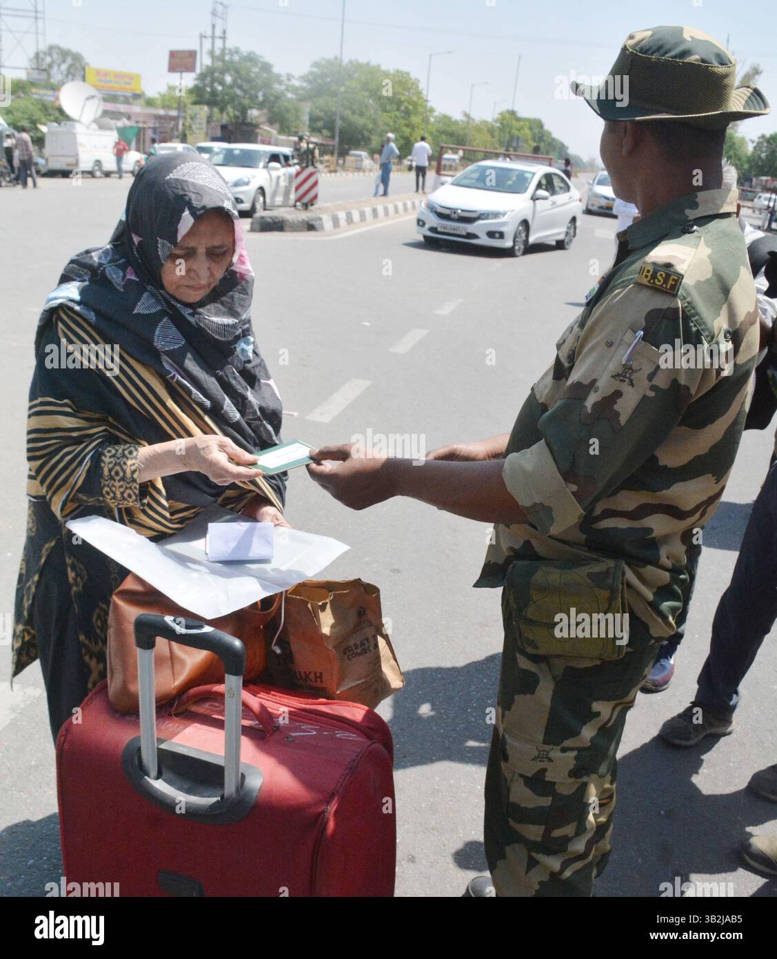 AMRITSAR, INDIA - APRIL 27: Pakistani National On the way to Pakistan ...