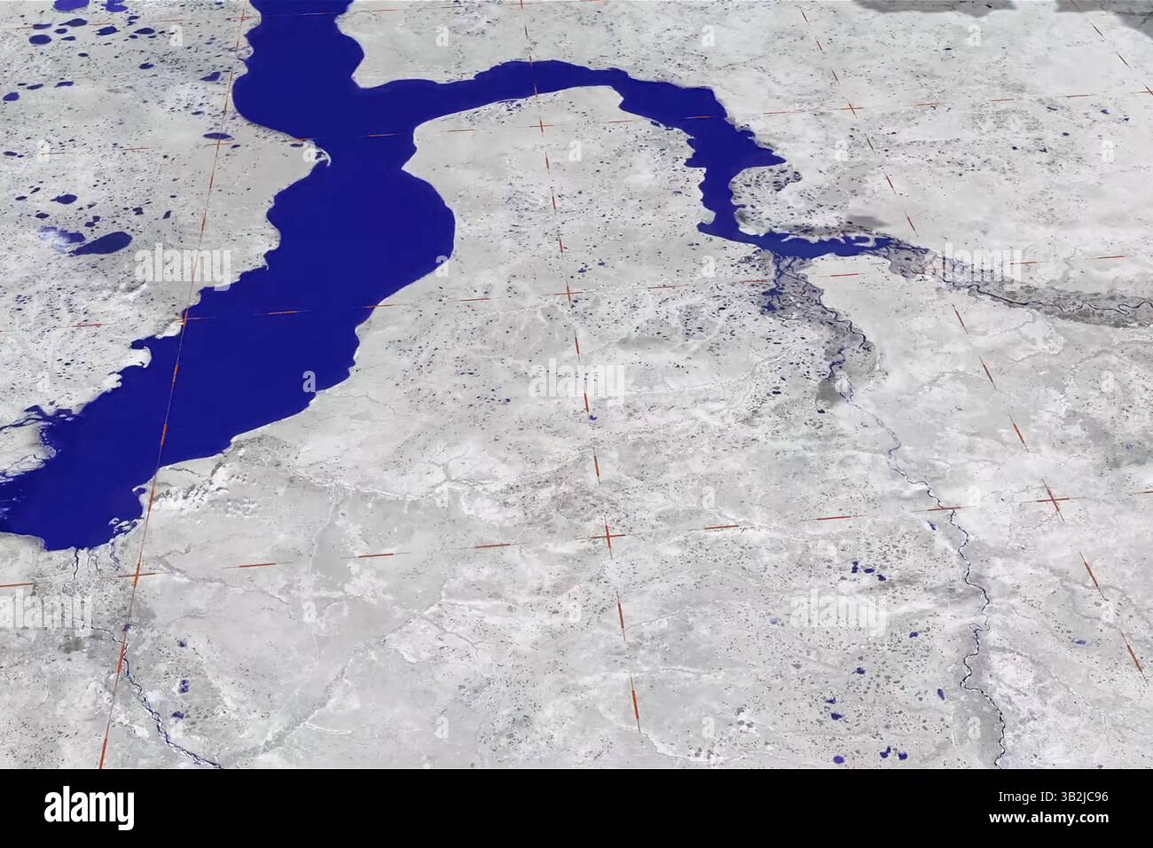 Map of Yamal and Ob Lips. North of Russia Stock Photo - Alamy