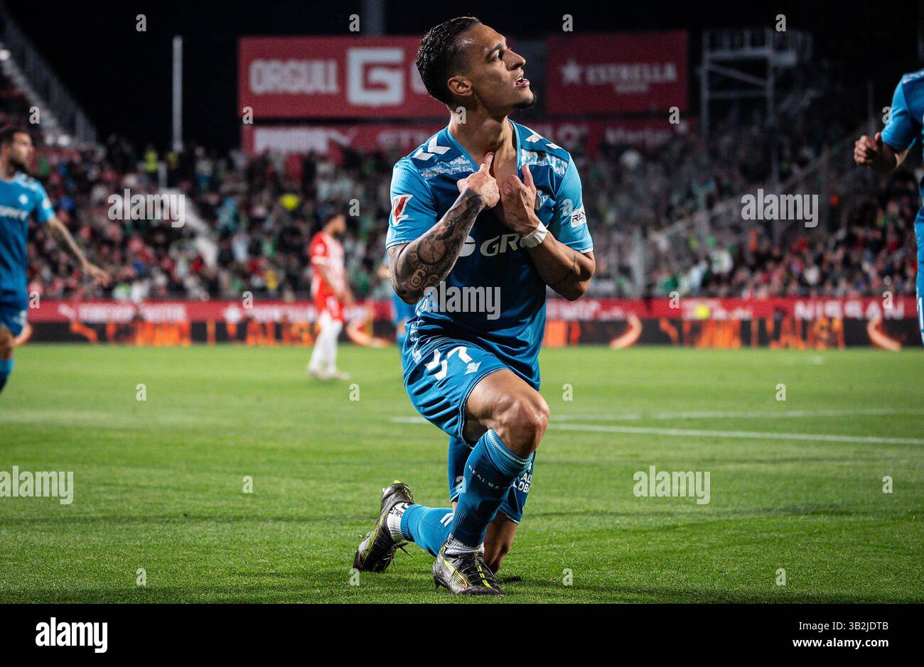 Girona, Espagne. 21st Apr, 2025. Antony MATHEUS DOS SANTOS of Real ...