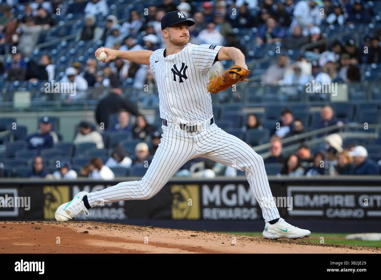 New York Yankees' Clarke Schmidt pitches during the second inning of ...