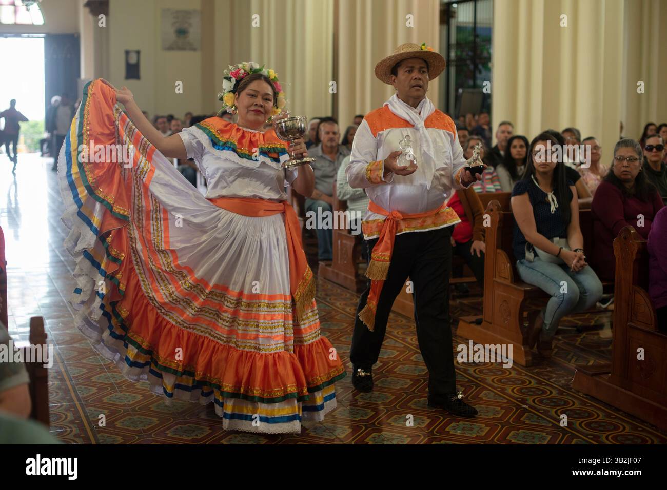 Exiled Nicaraguans participate in a Mass in honor of others exiled from ...