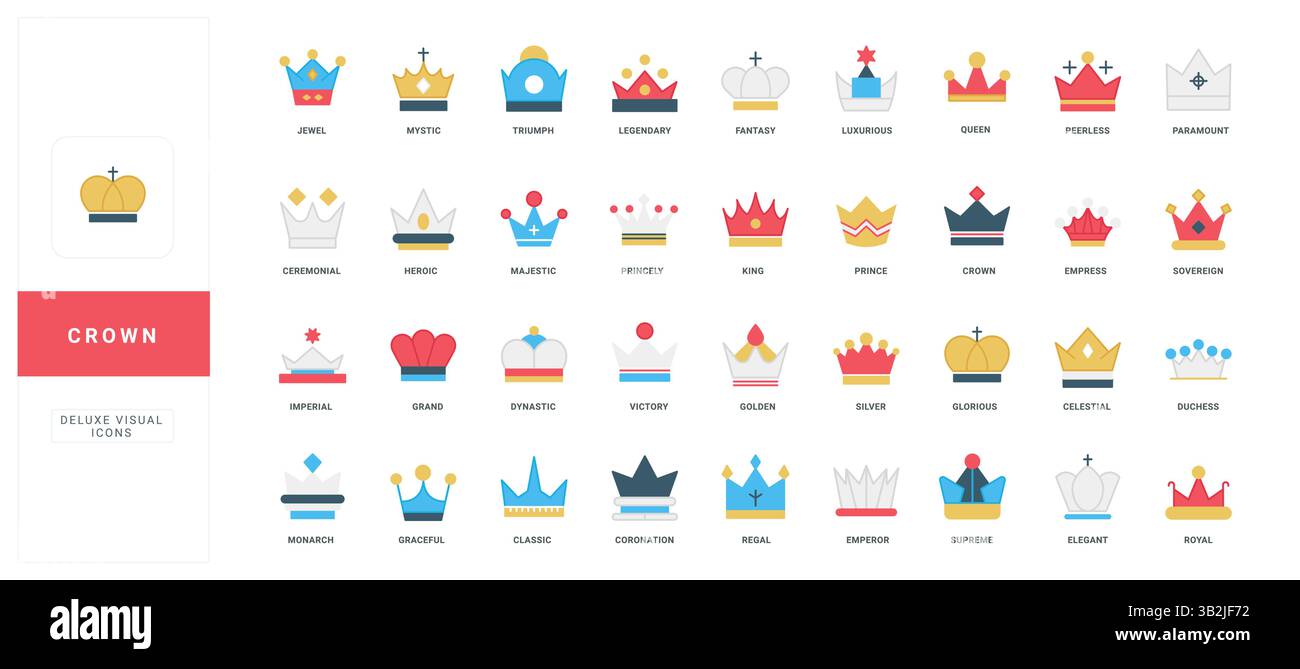 Royal crown of king and queen, luxury award and jewelry, premium trophy ...