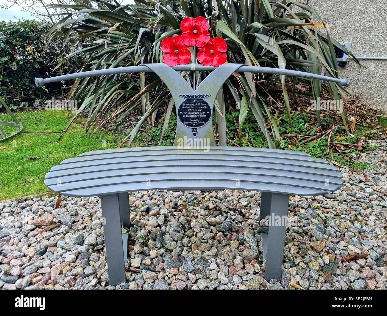 Memorial bench to the victims of the shipwreck of the Admiralty yacht ...
