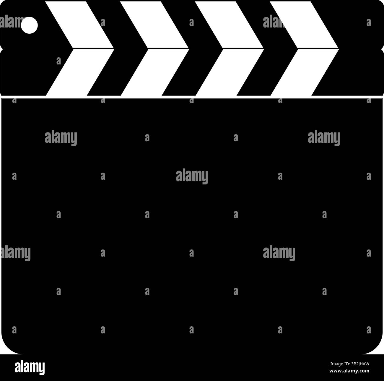 Closed clapper board icon. Videography clapboard silhouette. Film ...