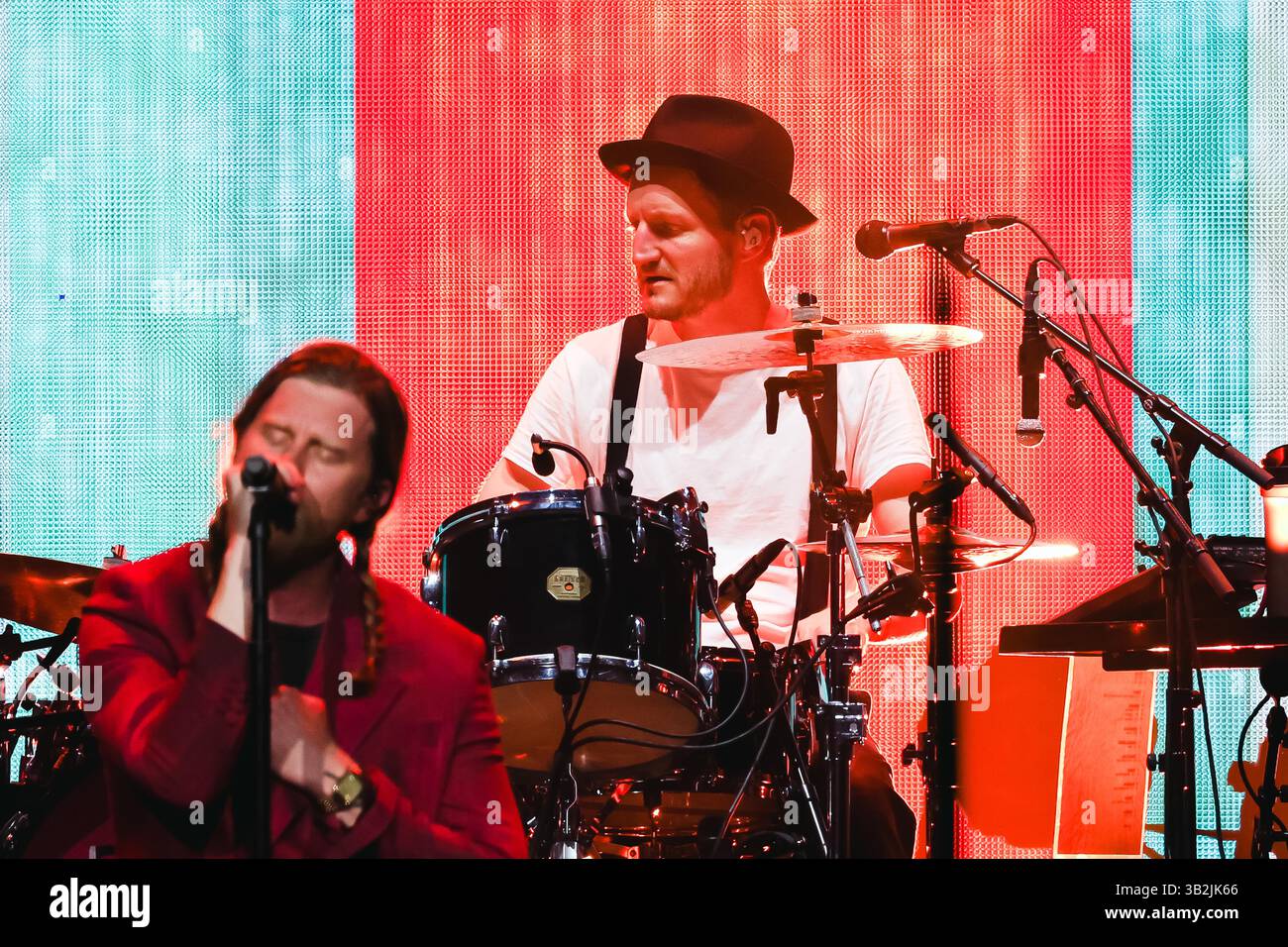 Milan, Italy. 28th Apr, 2025. Milan, The Lumineers perform in concert ...